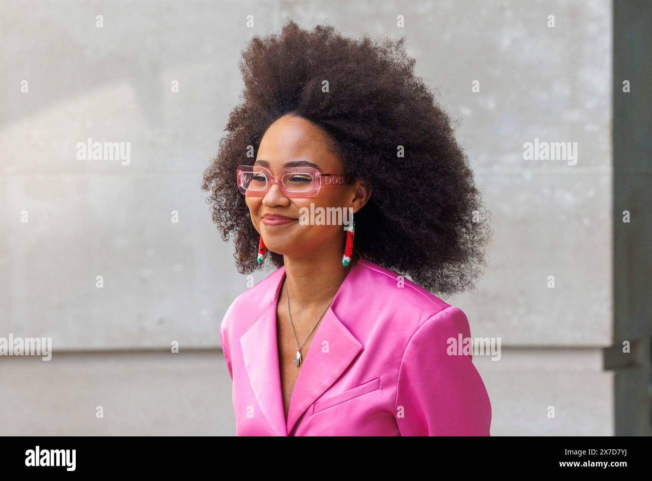 London, UK. 19th May, 2024. Climate activist, Mikaela Loach at the BBC ...