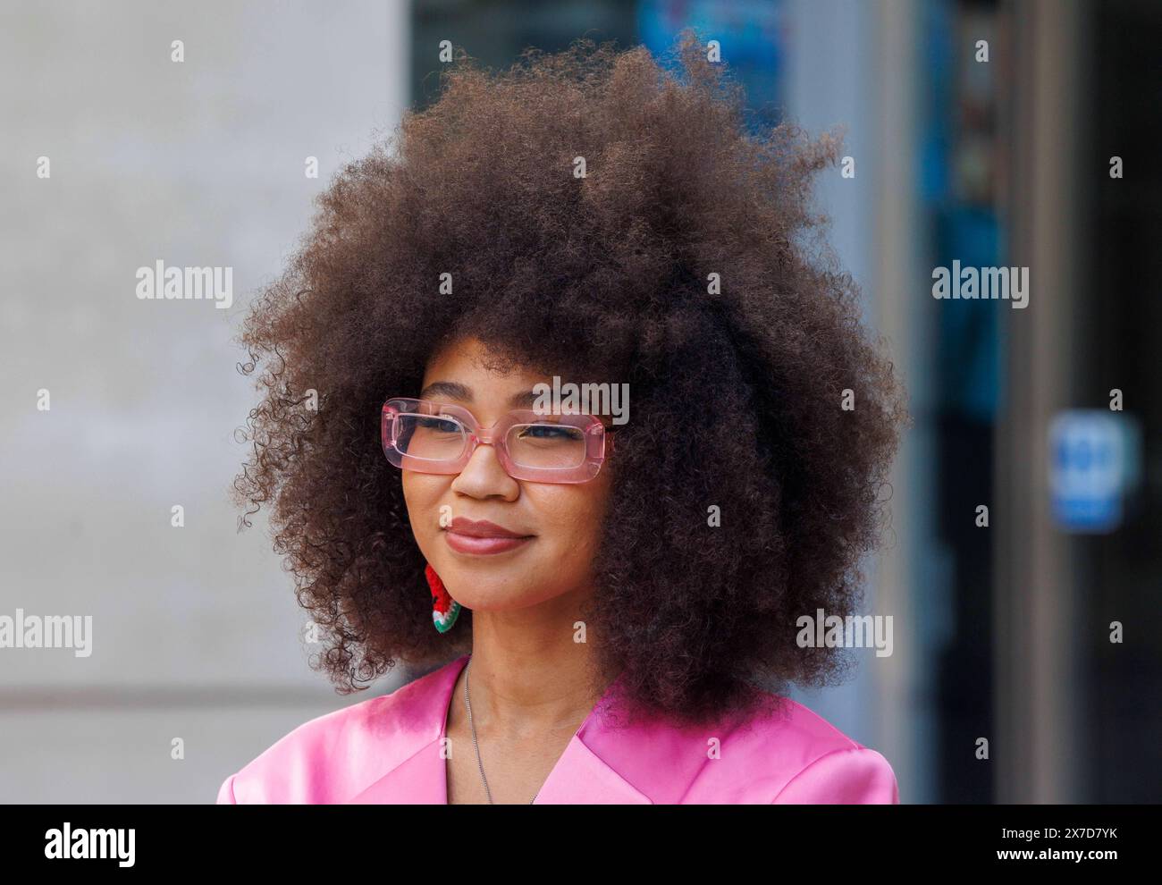 London, UK. 19th May, 2024. Climate activist, Mikaela Loach at the BBC ...