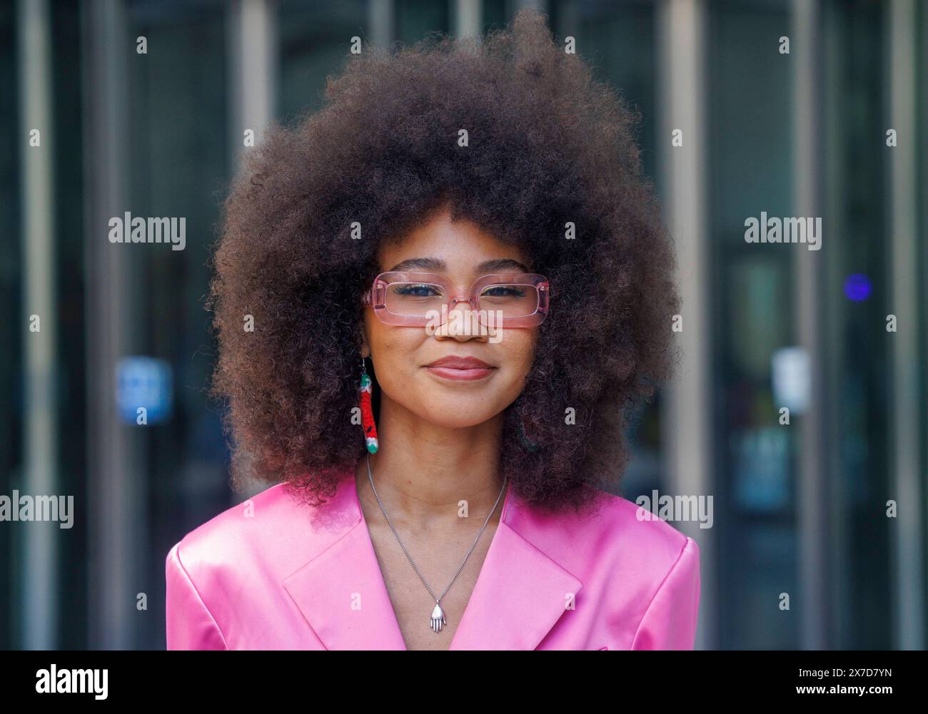 London, UK. 19th May, 2024. Climate activist, Mikaela Loach at the BBC ...