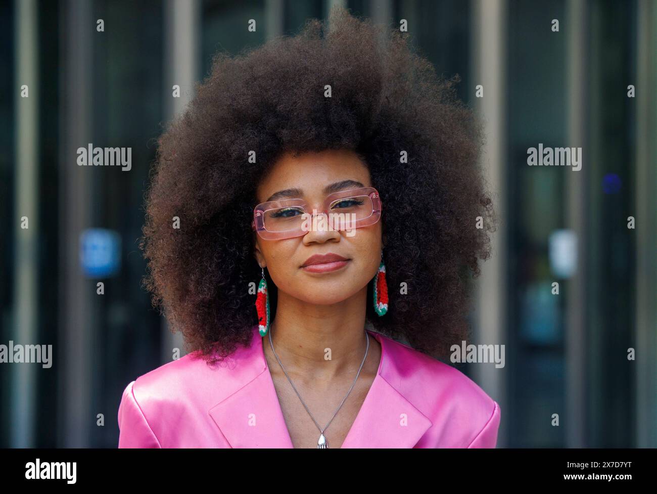 London, UK. 19th May, 2024. Climate activist, Mikaela Loach at the BBC ...
