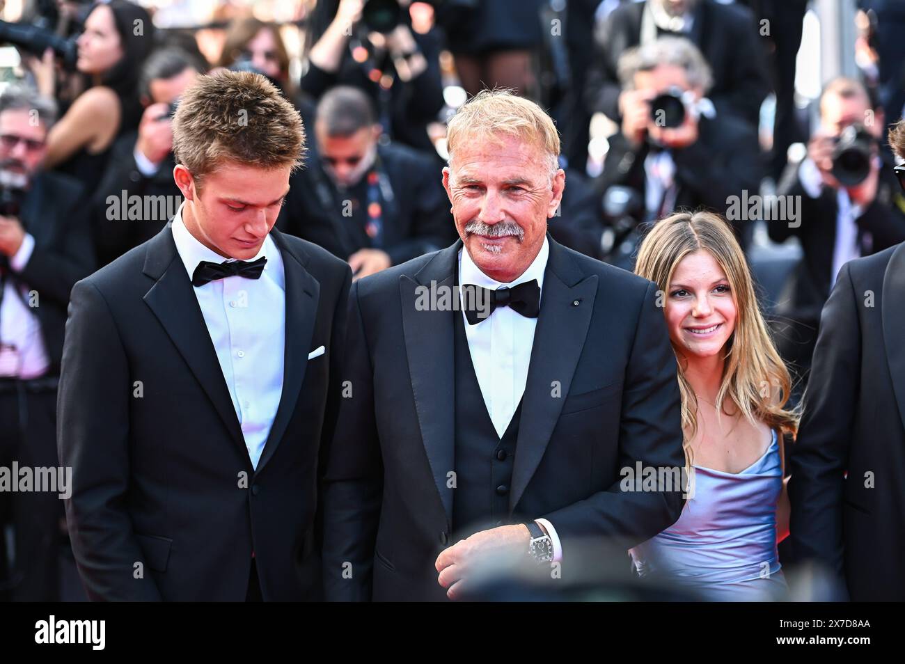 Cannes, France. 19th May, 2024. Grace Avery Costner, Kevin Costner ...