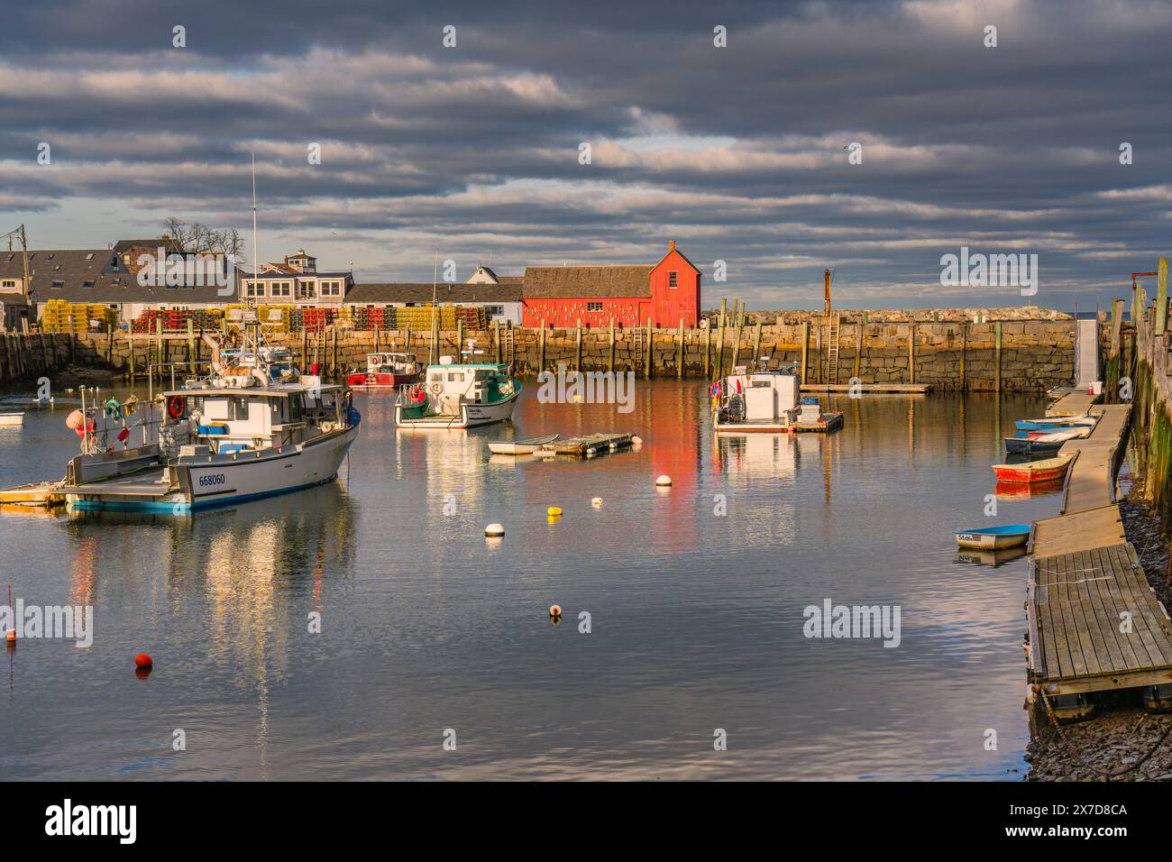 Rockport, MA, US-February 21, 2024: The historic fishing village of ...