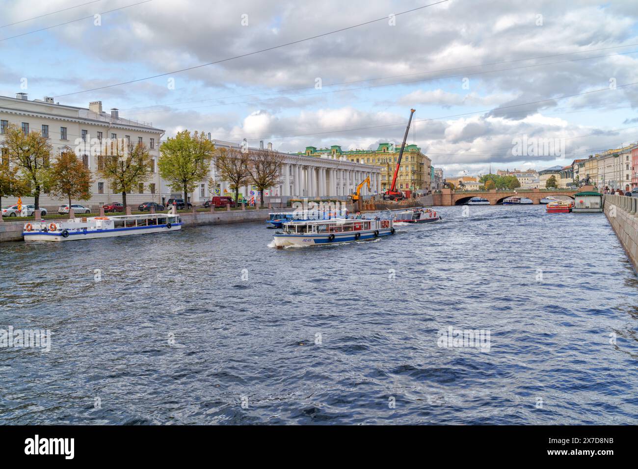 Russia,Saint Petersburg-October 01,2023: Anichkov Bridge on the ...