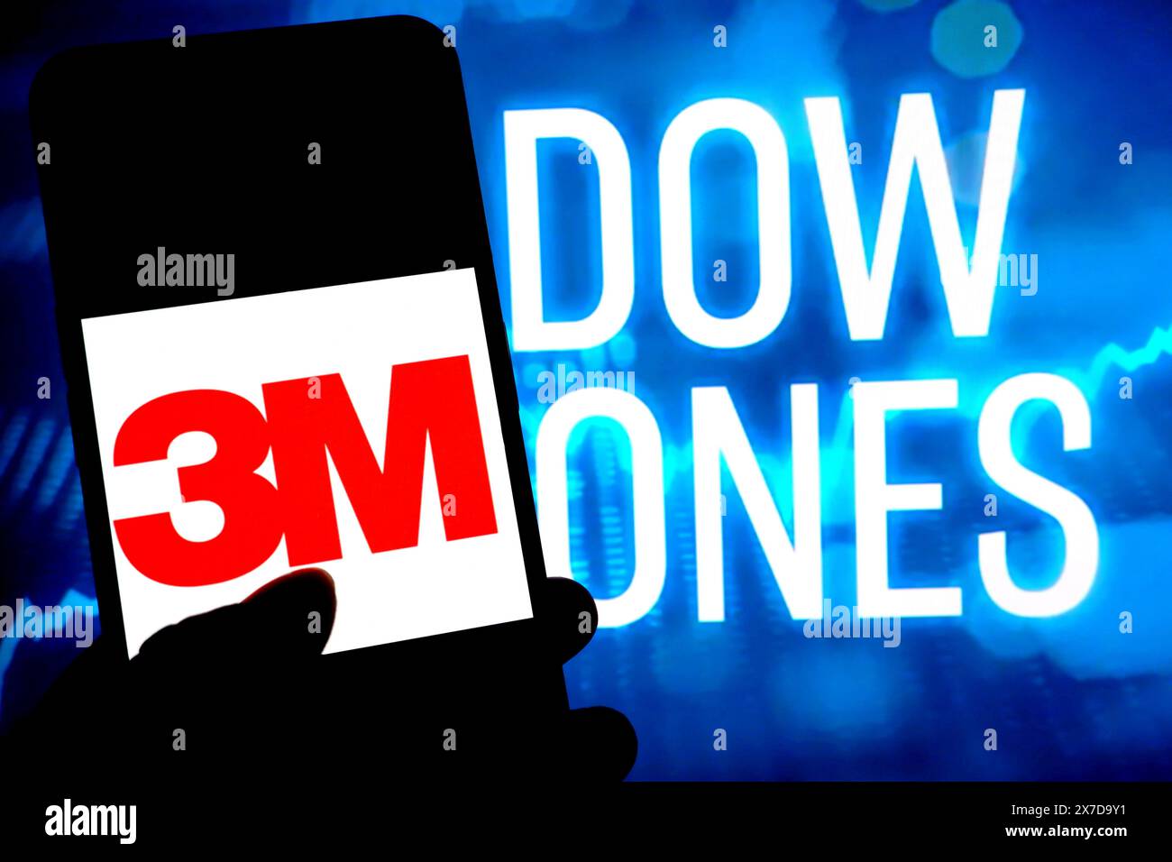 In this photo illustration, a 3M logo seen displayed on a smartphone ...