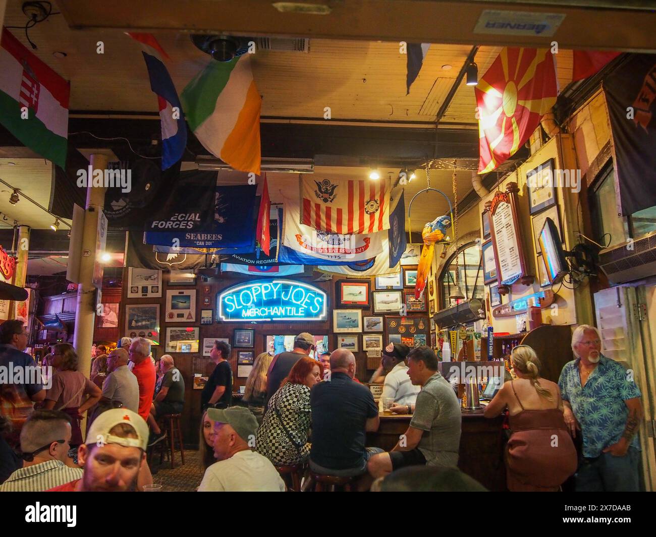 View inside of Sloppy Joe's Bar, Key West, Florida, USA, April 16, 2024 ...