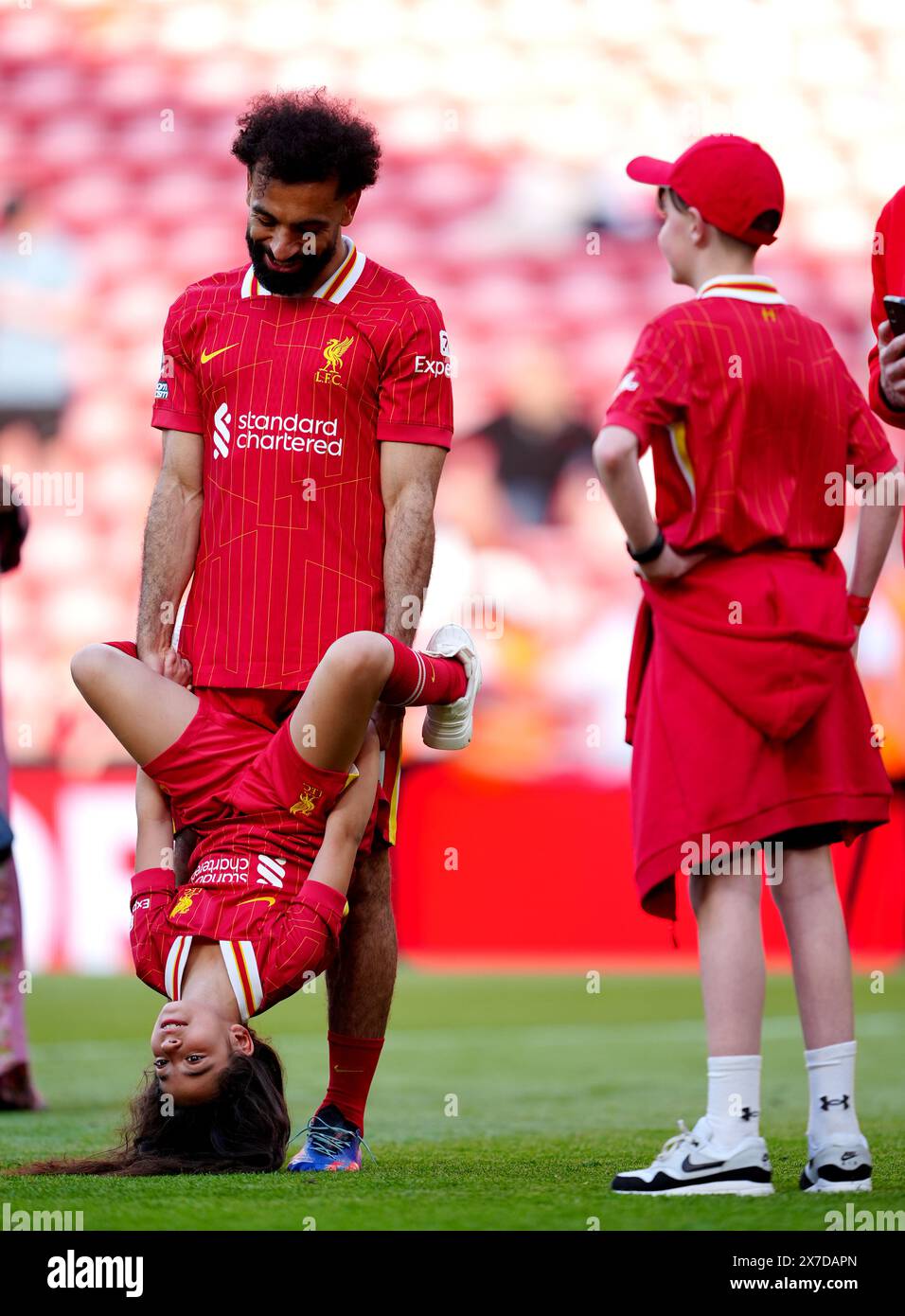 Liverpool's Mohamed Salah at the end of the Premier League match at ...