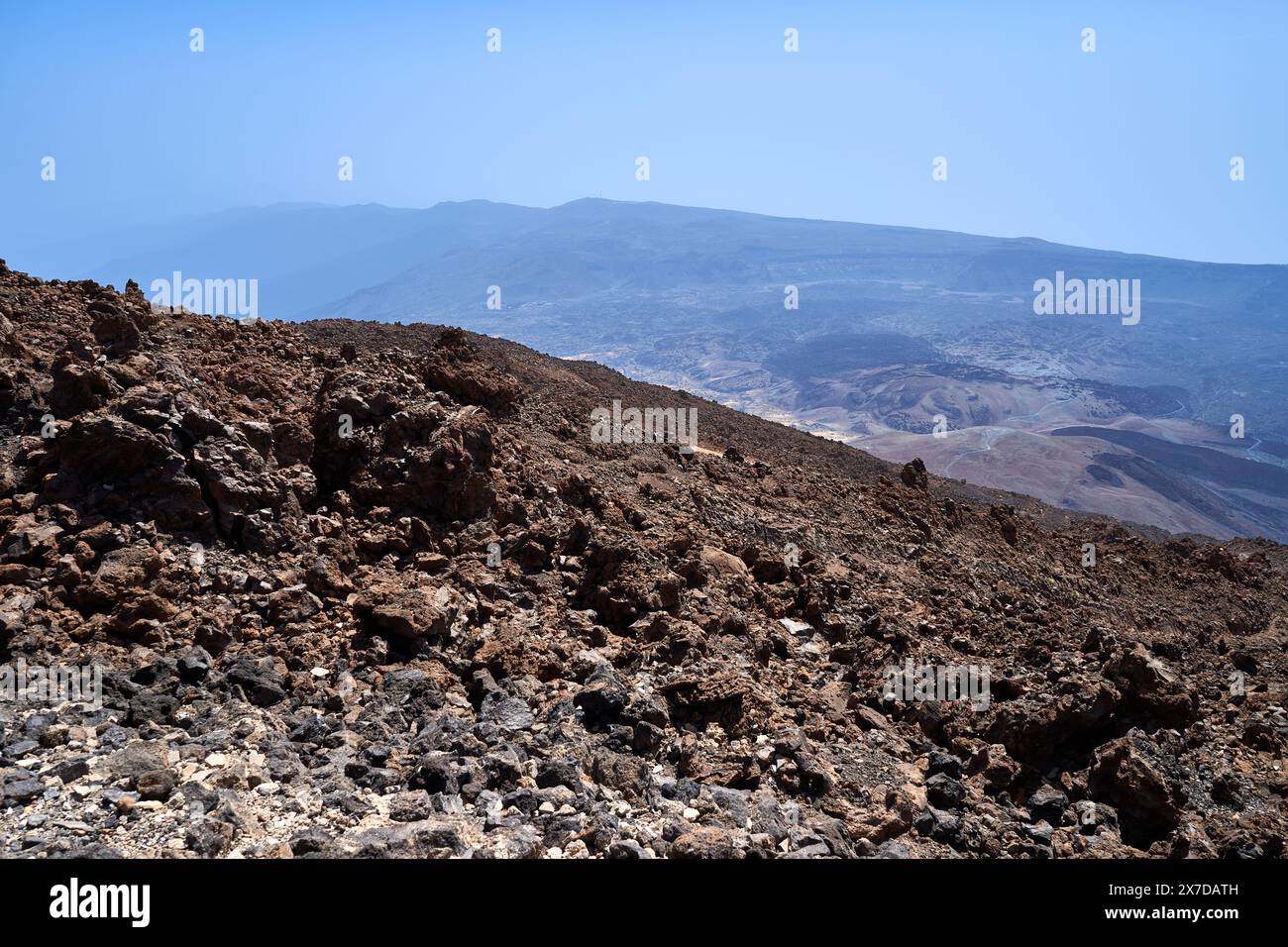 Landscape of volcanic rocks of El Teide in Tenerife, the Canary Islands ...