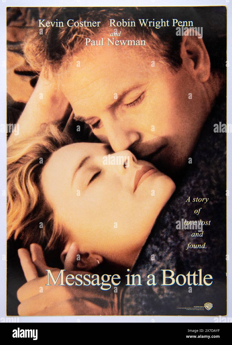 Front cover of publicity information for the movie Message in a Bottle ...