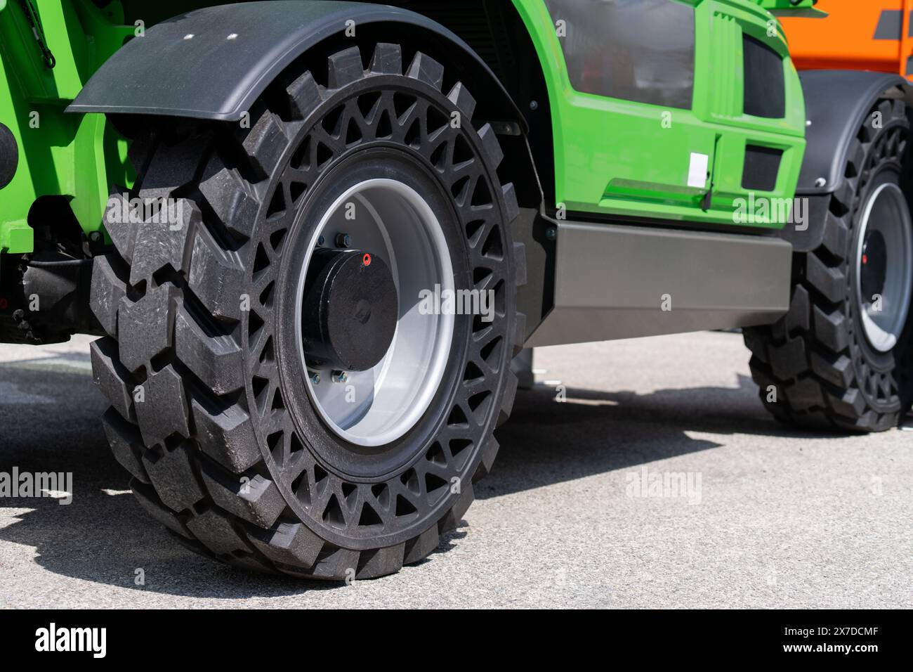 Innovative airless non-pneumatic tire close up Stock Photo - Alamy