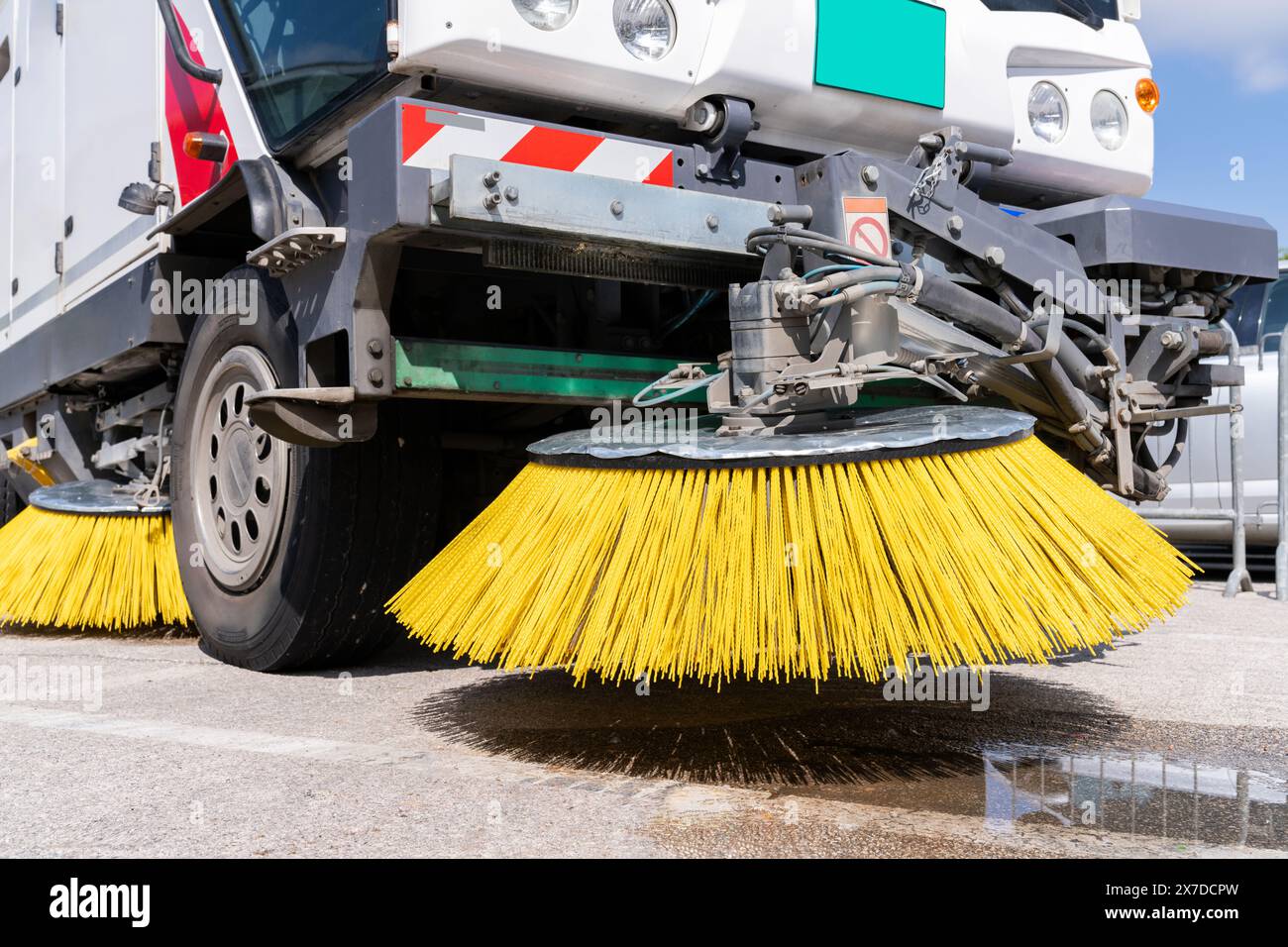 Street vacuum cleaner sweeper machine Stock Photo - Alamy