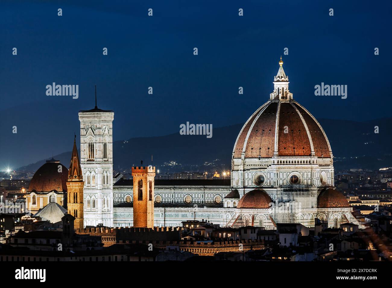 Florence Cathedral, also known as Santa Maria del Fiore, with the huge ...