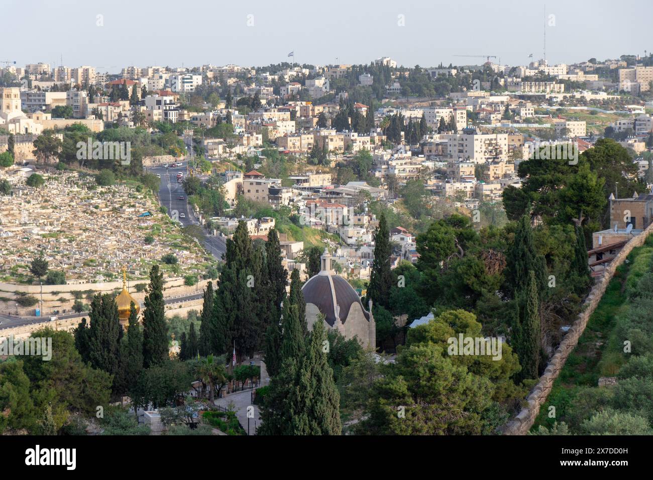 Mount of Olives. Dominus Flevit, Roman Catholic church, on the Mount of ...