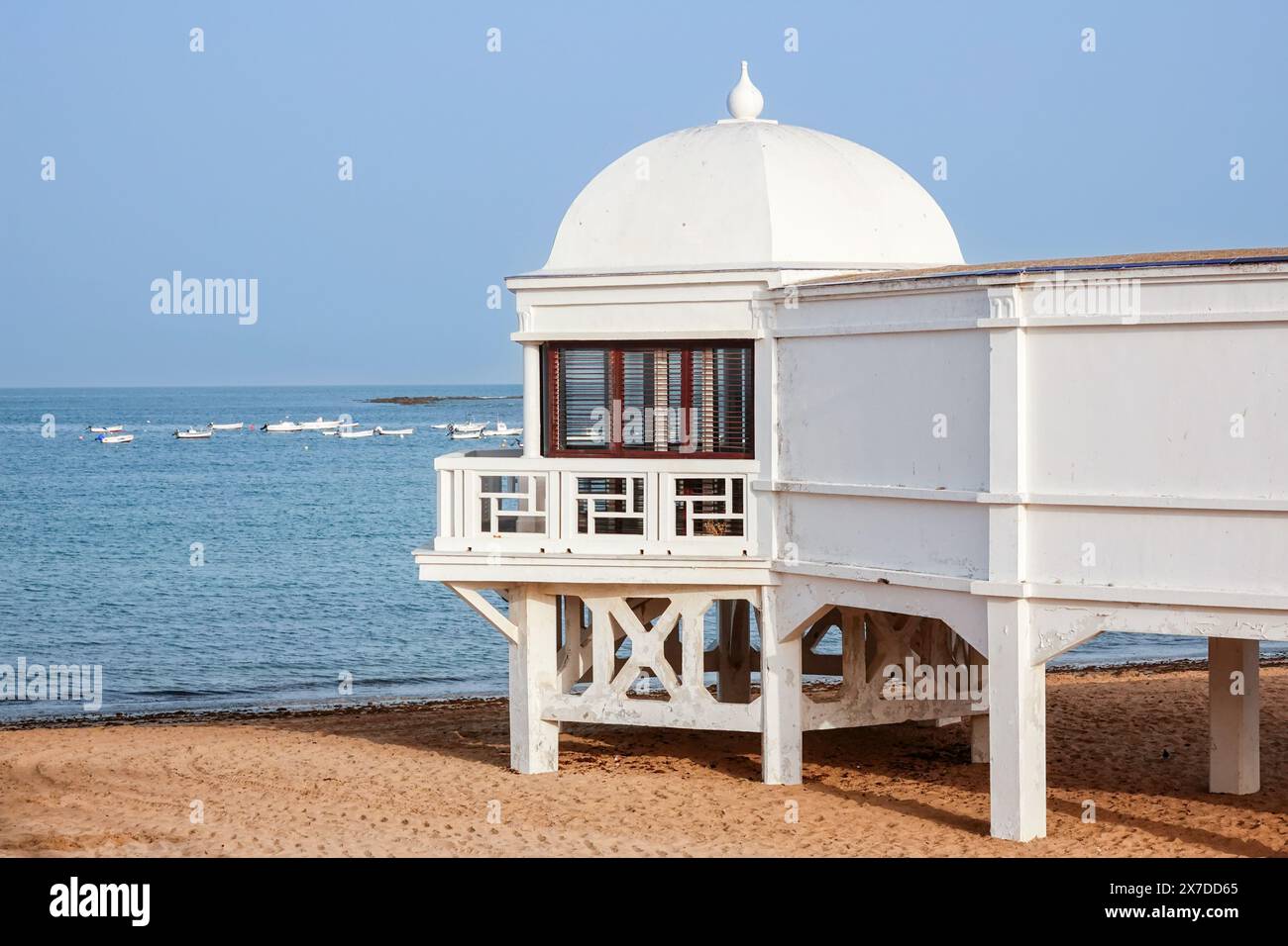 The moorish style hexagonal pavilion of the Spa of Our Lady of La Palma ...