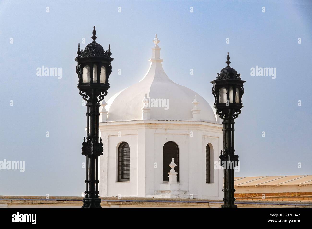 The moorish style hexagonal pavilion of the Spa of Our Lady of La Palma ...