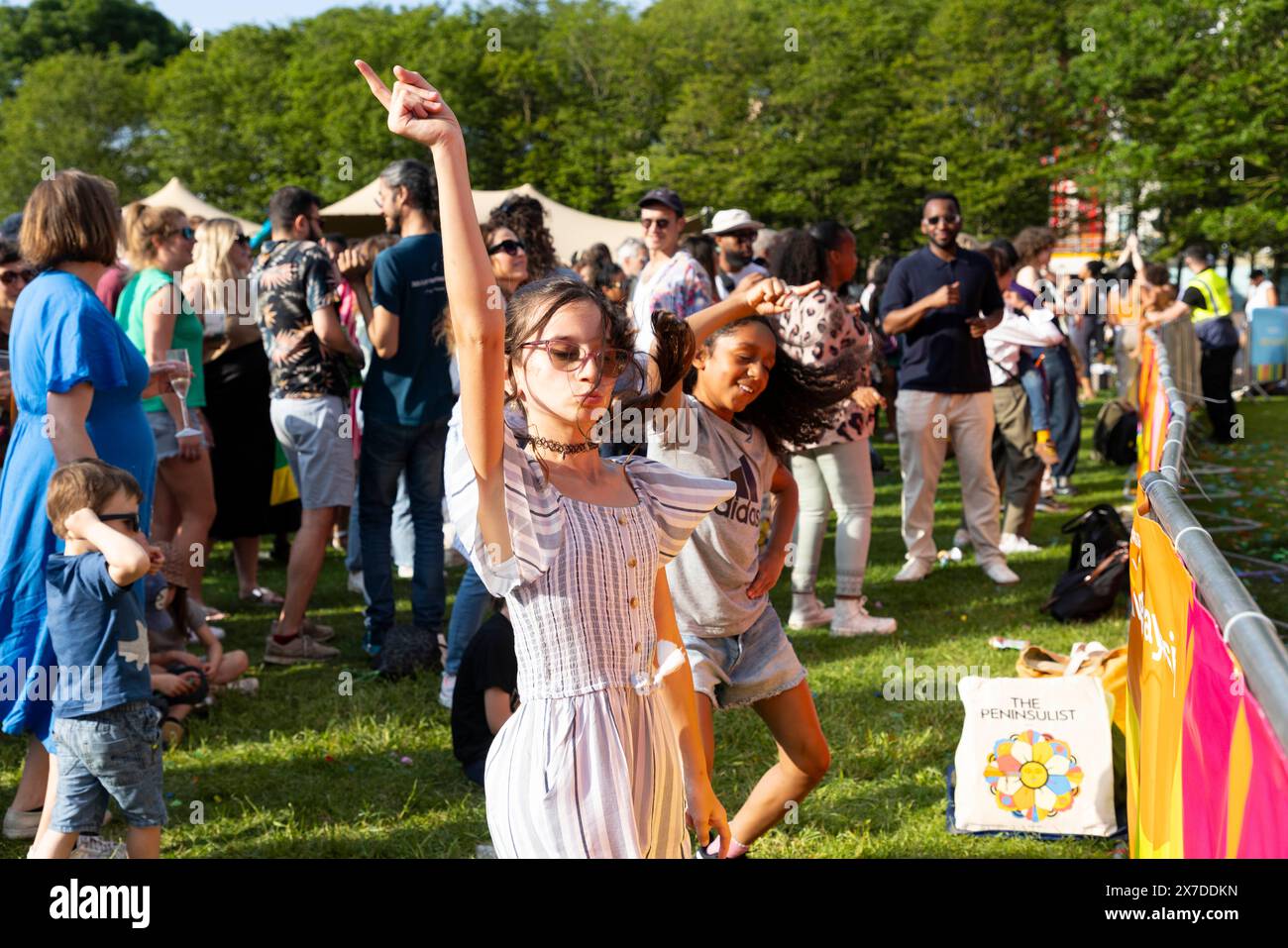 EDITORIAL USE ONLY Maddie aged 11 and Ella aged 10 attend Urban Village ...