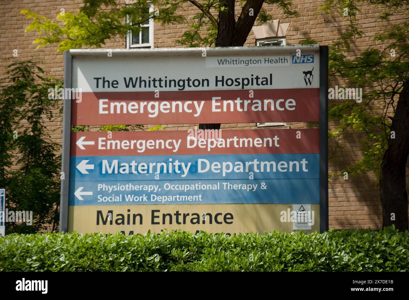 Noticeboard, Whittington Hospital, Highgate Hill, Highgate, London, UK ...