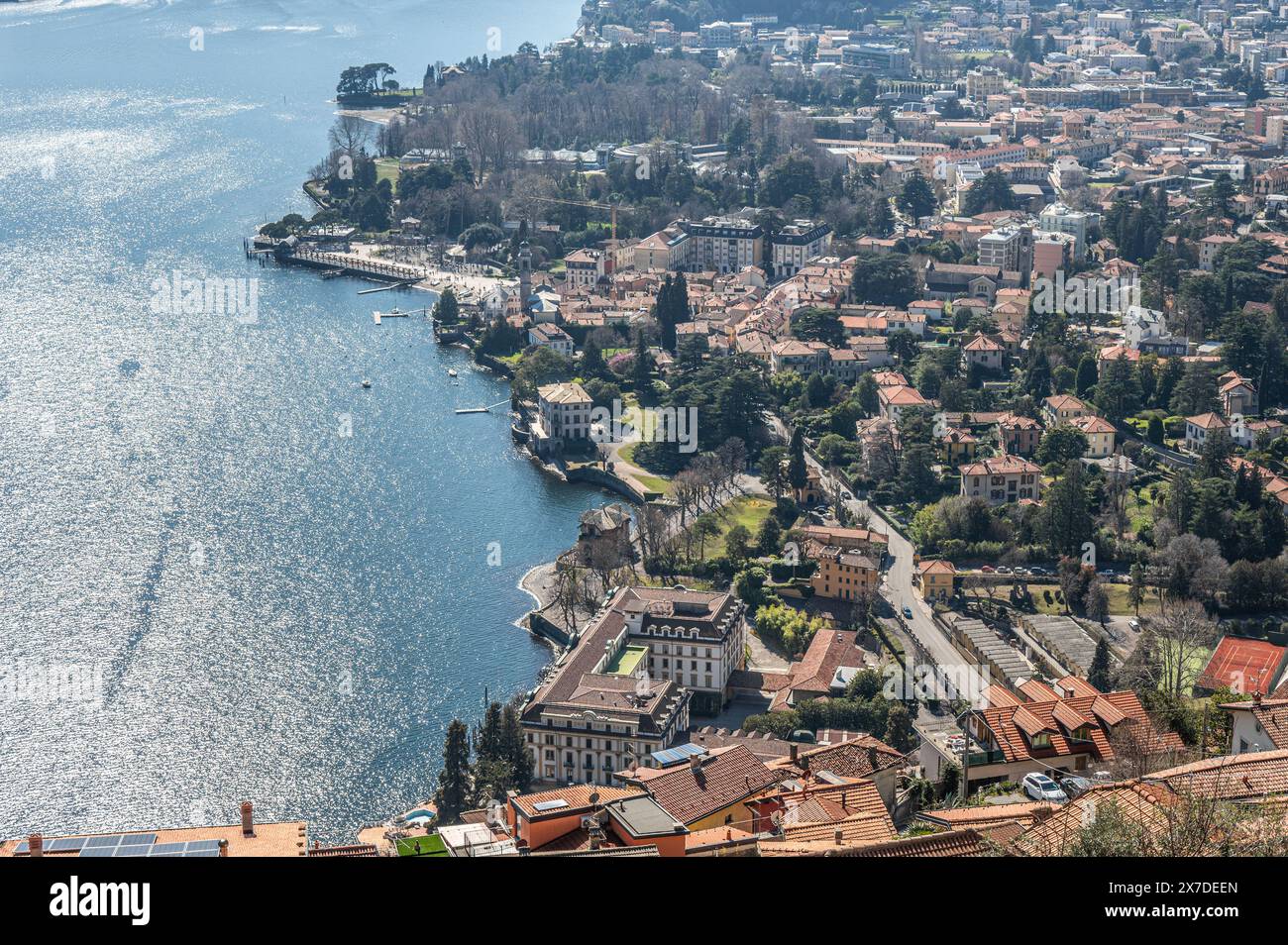 Aerial view of Cernobbio on the Lake Como Stock Photo - Alamy