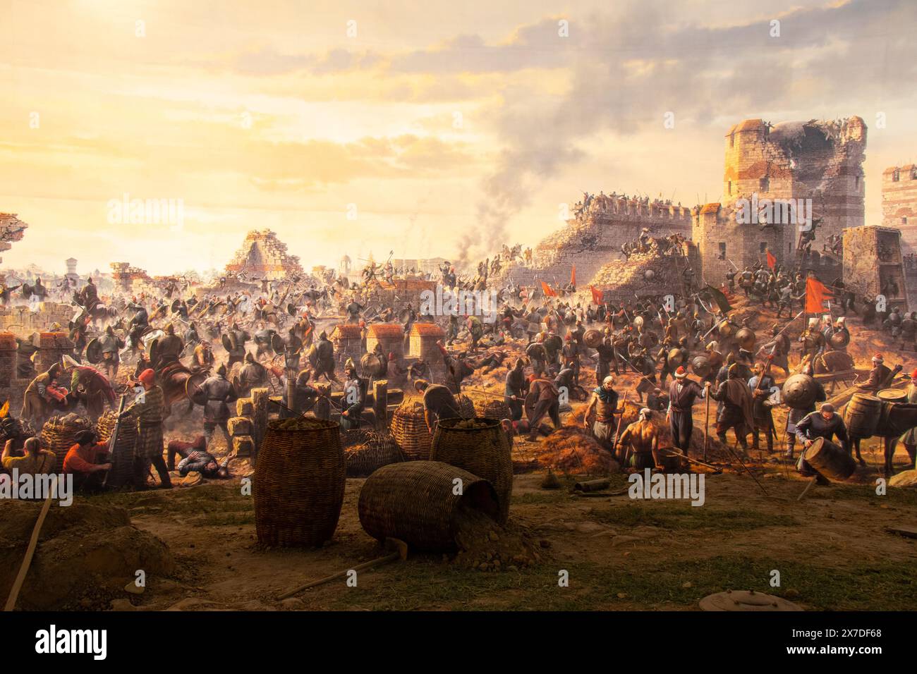 Istanbul, Turkey - 19 April, 2022: Panorama Museum 1453. Fall of ...