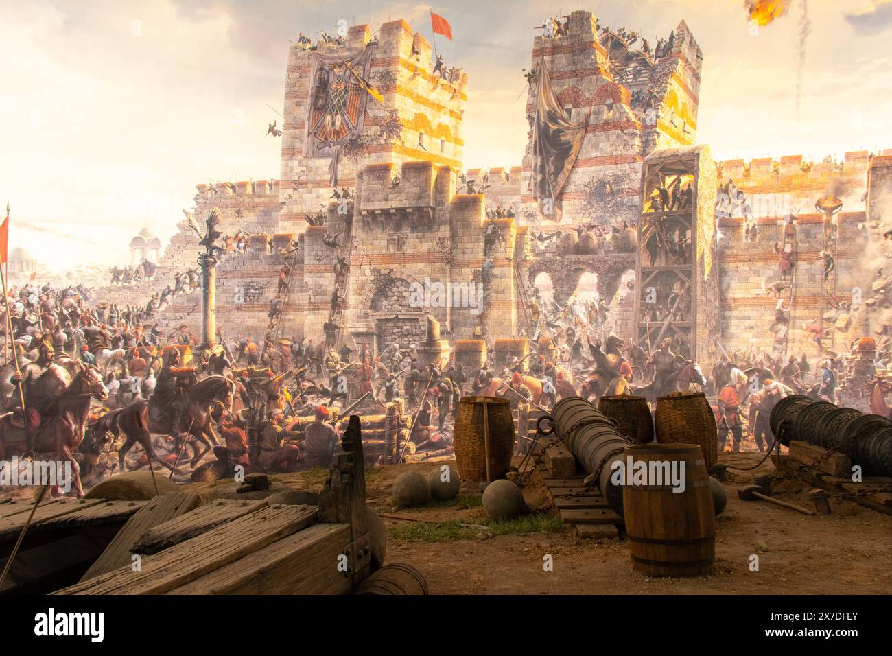 Istanbul, Turkey - 19 April, 2022: Panorama Museum 1453. Fall of ...