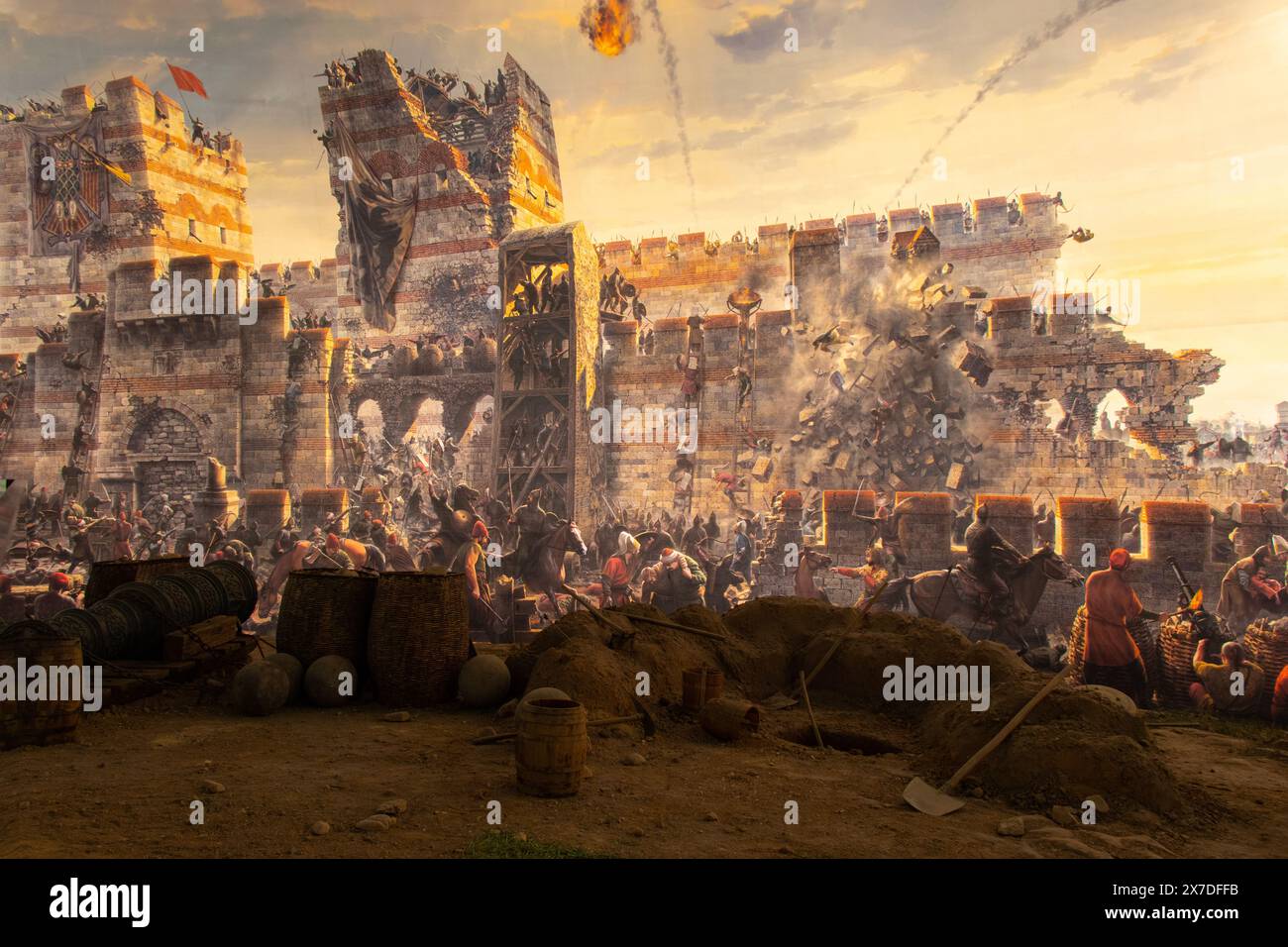 Istanbul, Turkey - 19 April, 2022: Panorama Museum 1453. Fall of ...