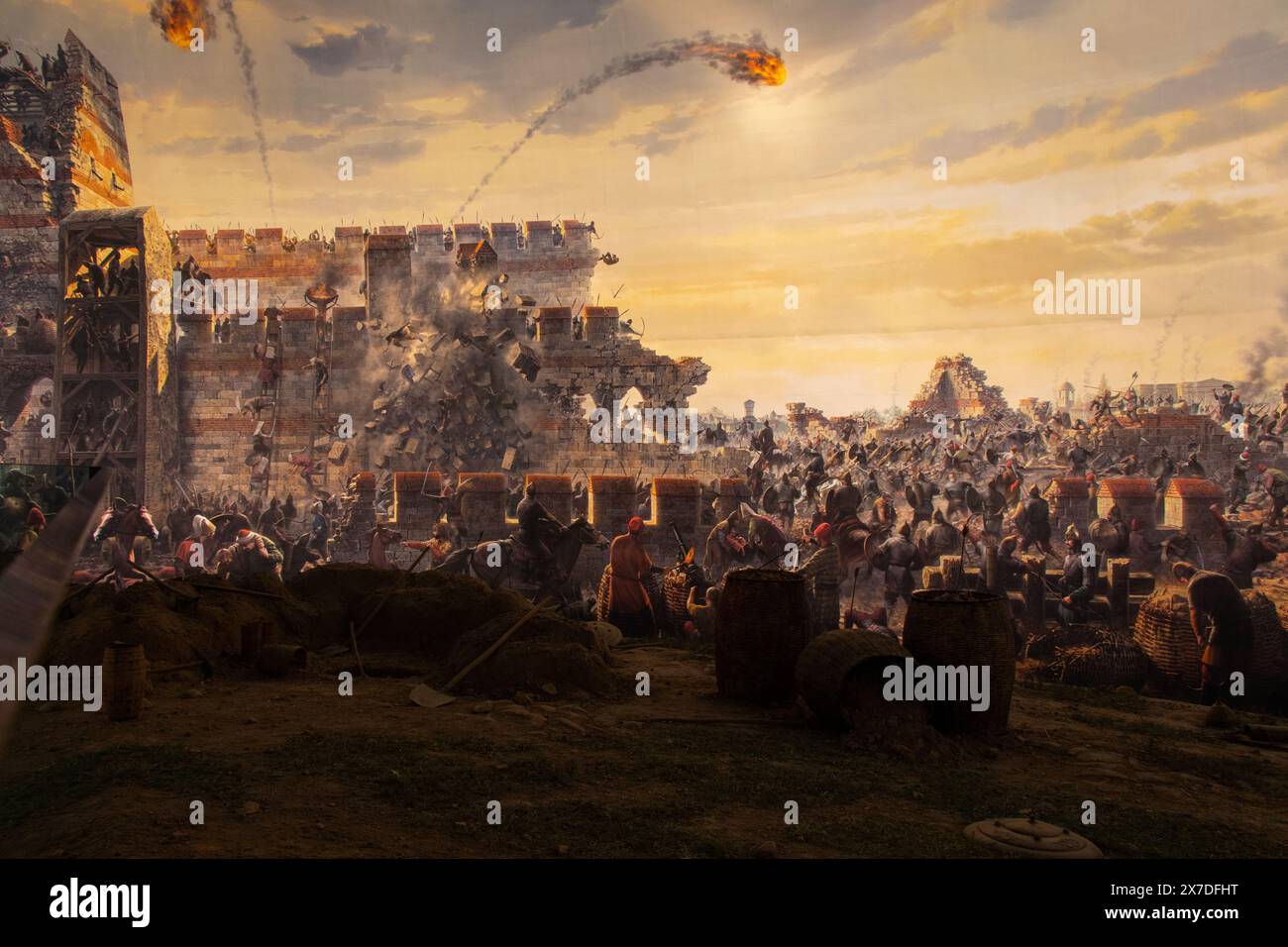 Istanbul, Turkey - 19 April, 2022: Panorama Museum 1453. Fall of ...