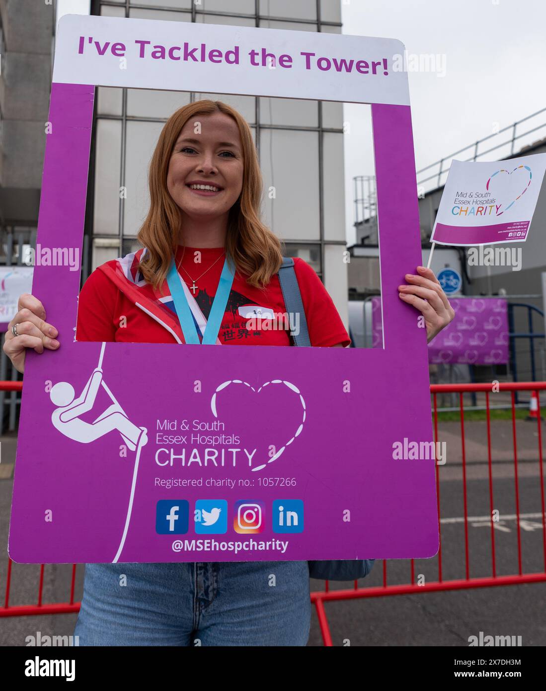Alice Hopkin after abseiling down the 154 ft main tower block of ...