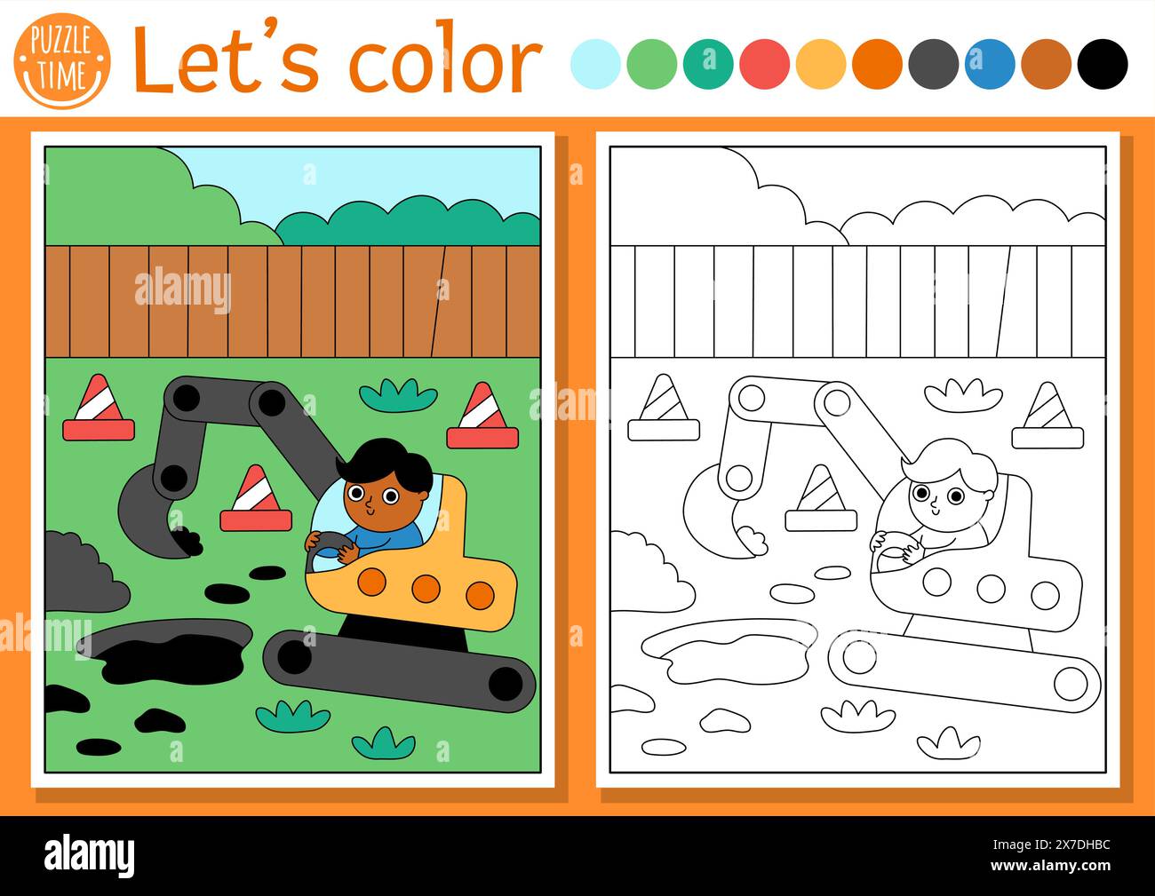 child construction coloring pages