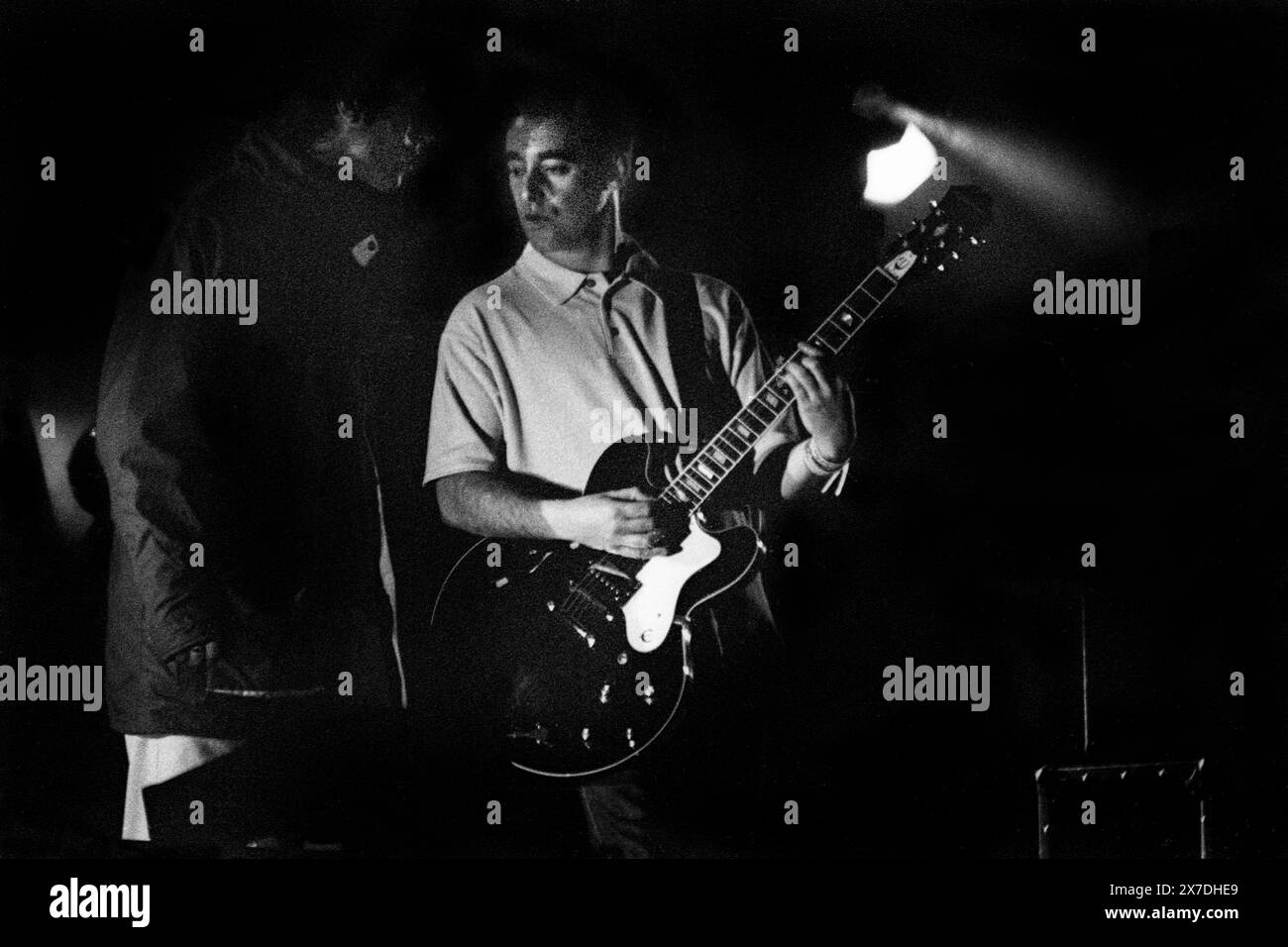 LIAM, BONEHEAD, OASIS, FIRST GLASTONBURY HEADLINE, 1995: Liam Gallagher ...