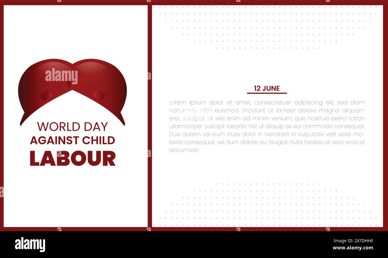 World day against Child Labor. Let's bring child labor down. Kids ...