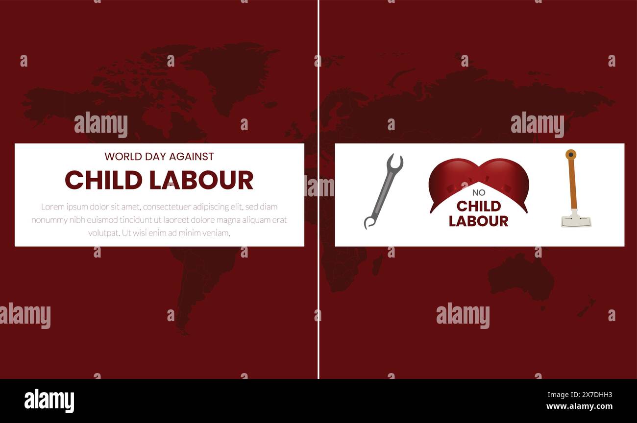 World day against Child Labor. Let's bring child labor down. Kids ...