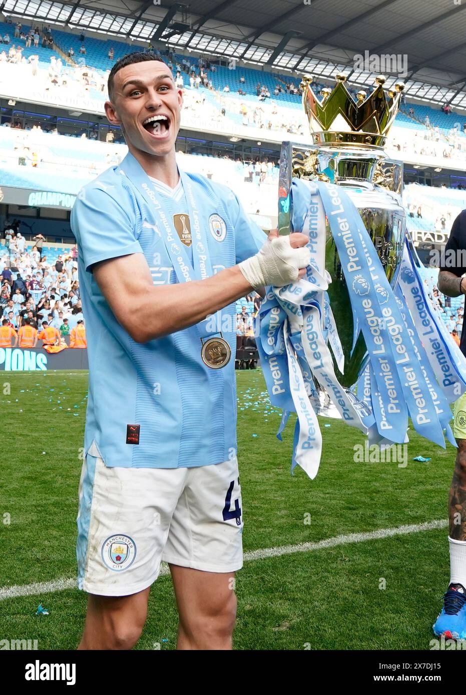 Manchester, UK. 19th May, 2024. Phil Foden of Manchester City ...
