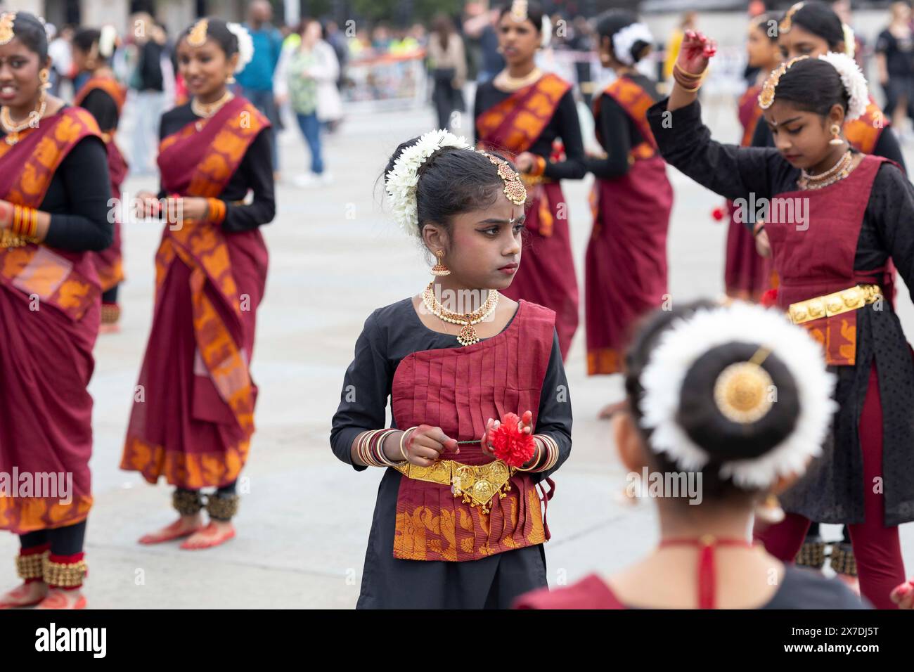London, UK 18 May 2024 Sri Lankan Tamil dancers prepare as part of ...