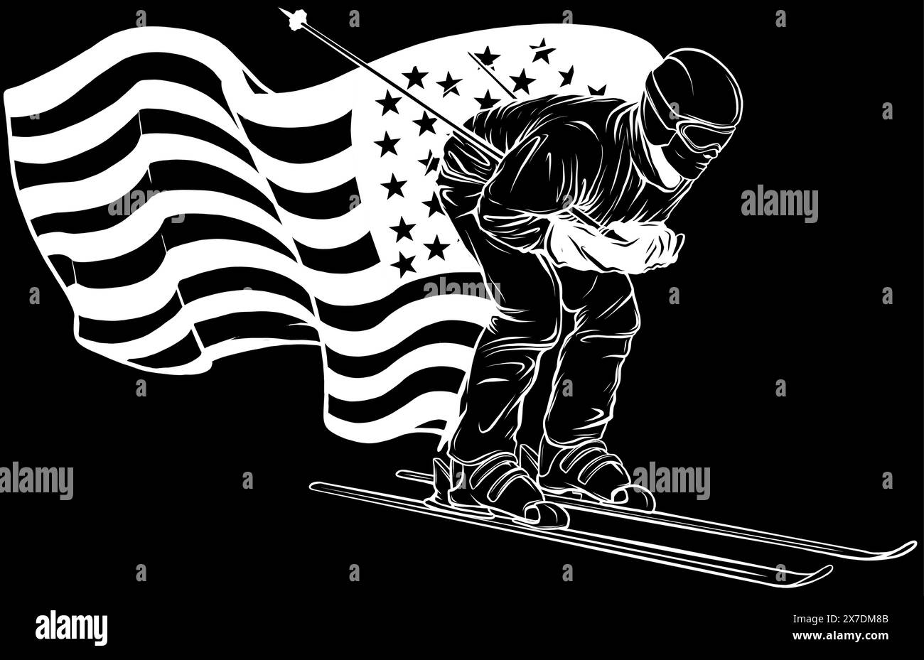 Skiing equipment on background Stock Vector Images - Alamy