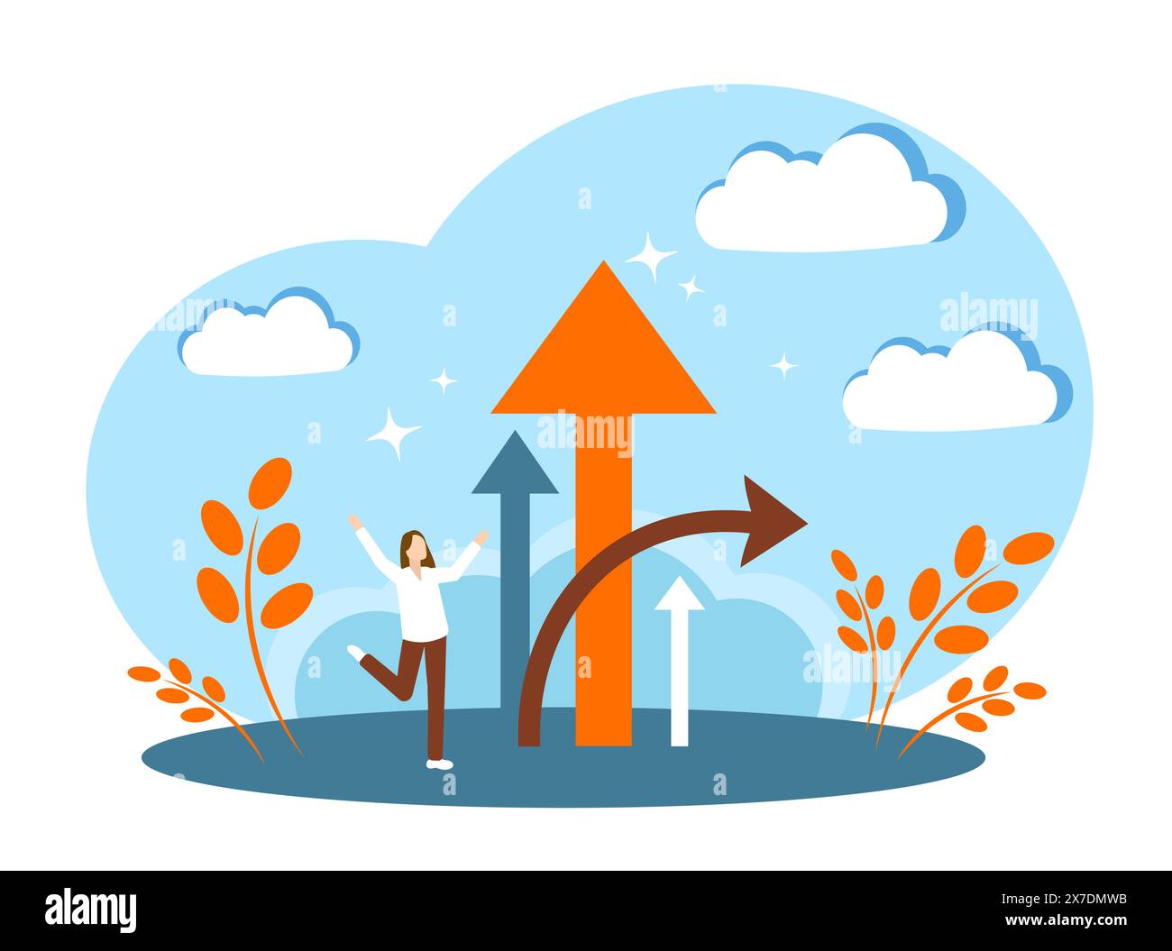 Choosing a life path. Successful business strategy. The Woman and the ...