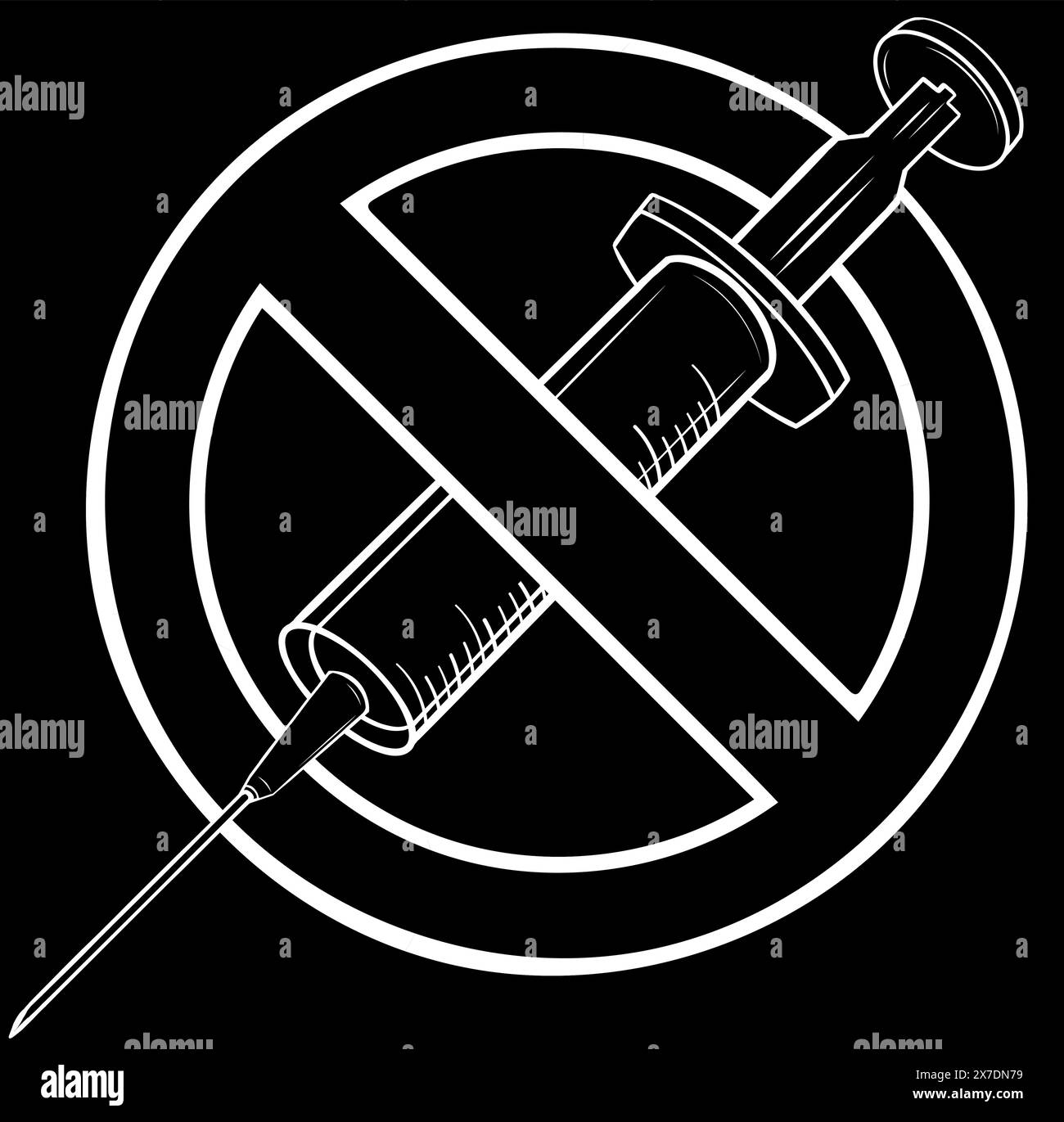 Vial syringe on black Stock Vector Images - Alamy