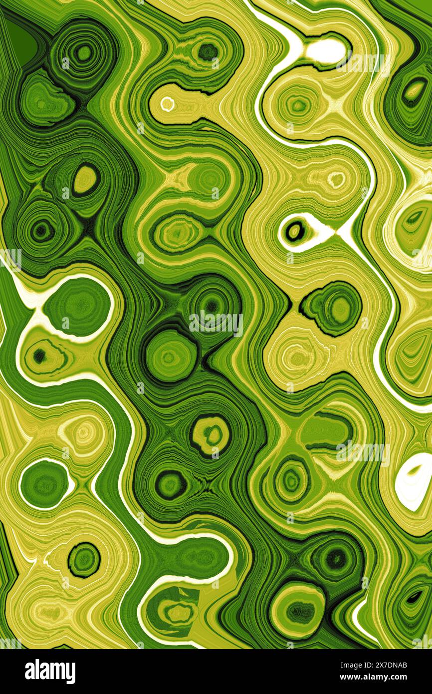 spring green color layered abstract illustration wavy background Stock ...
