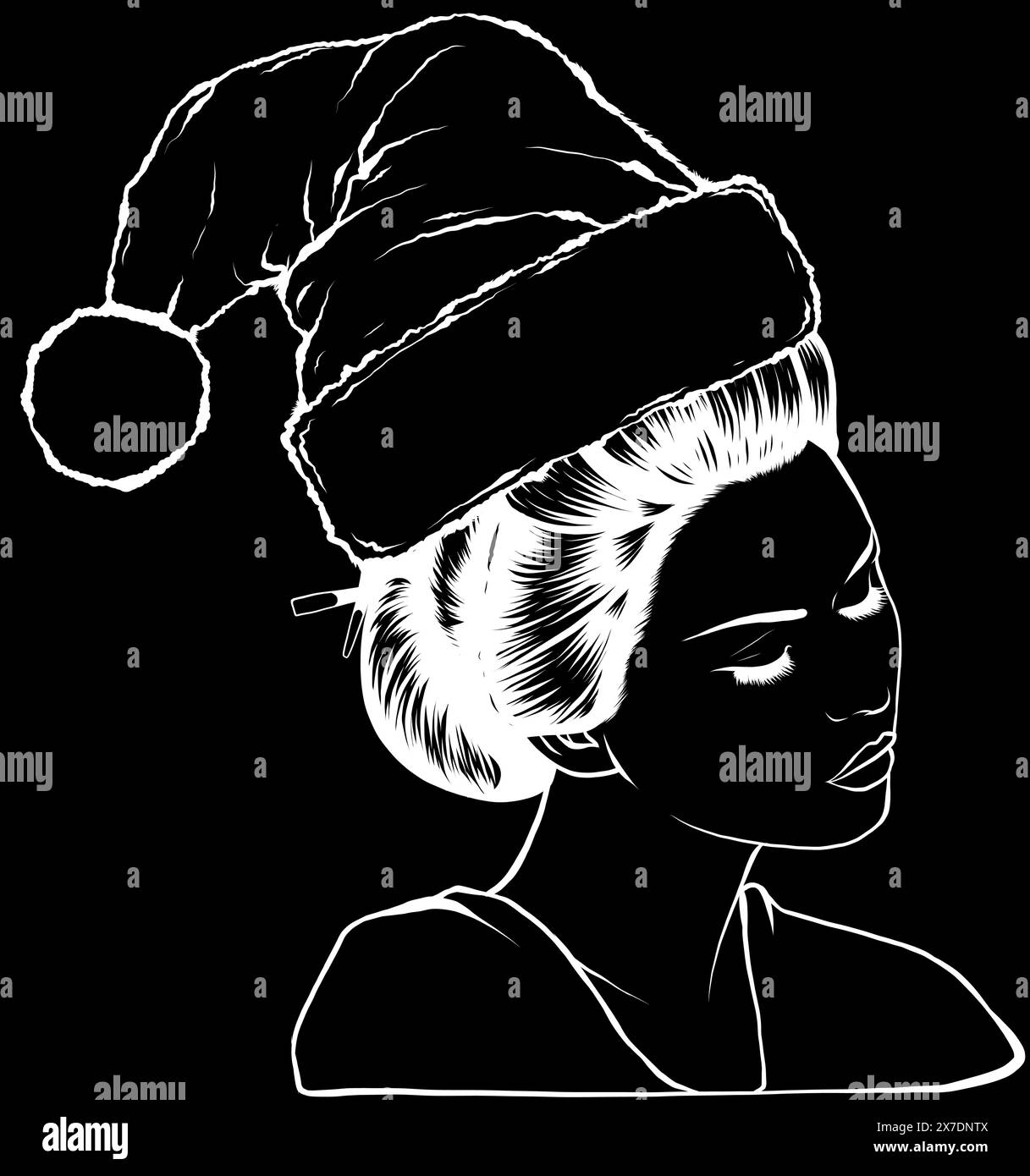 Woman in kimono black Black and White Stock Photos & Images - Alamy