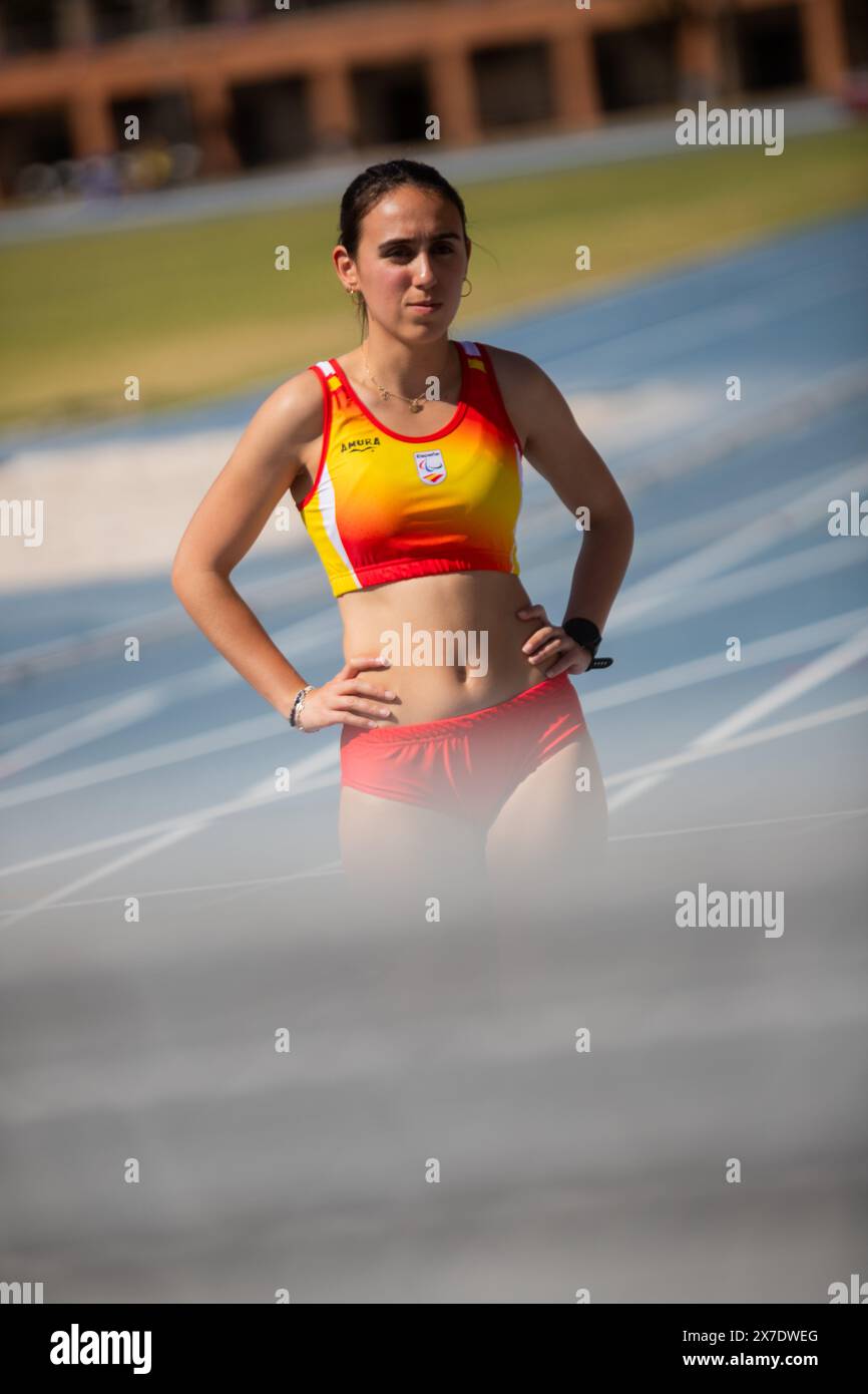 Portrait of Nagore Folgado, a para-athlete from the Spanish national ...
