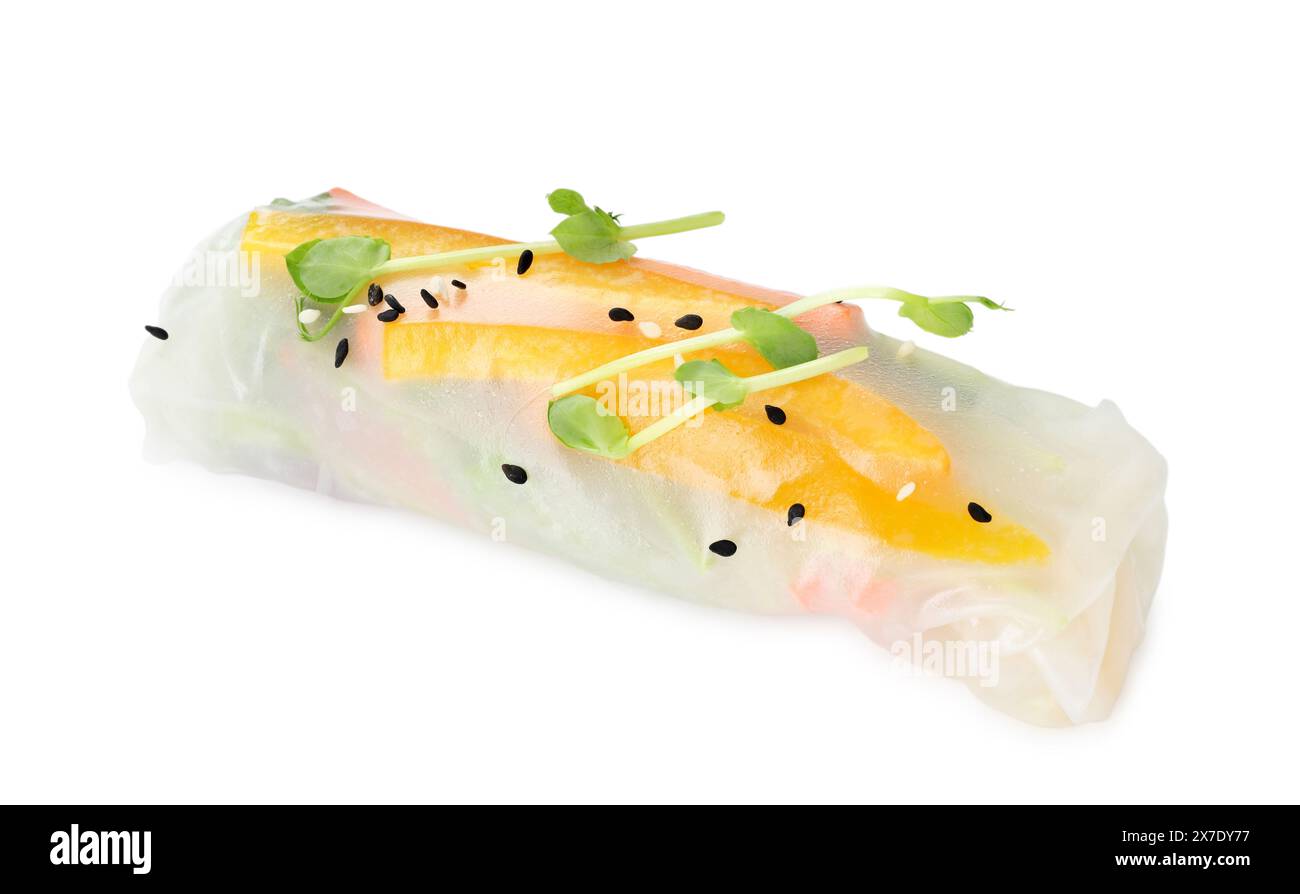Tasty spring roll sesame Cut Out Stock Images & Pictures - Alamy