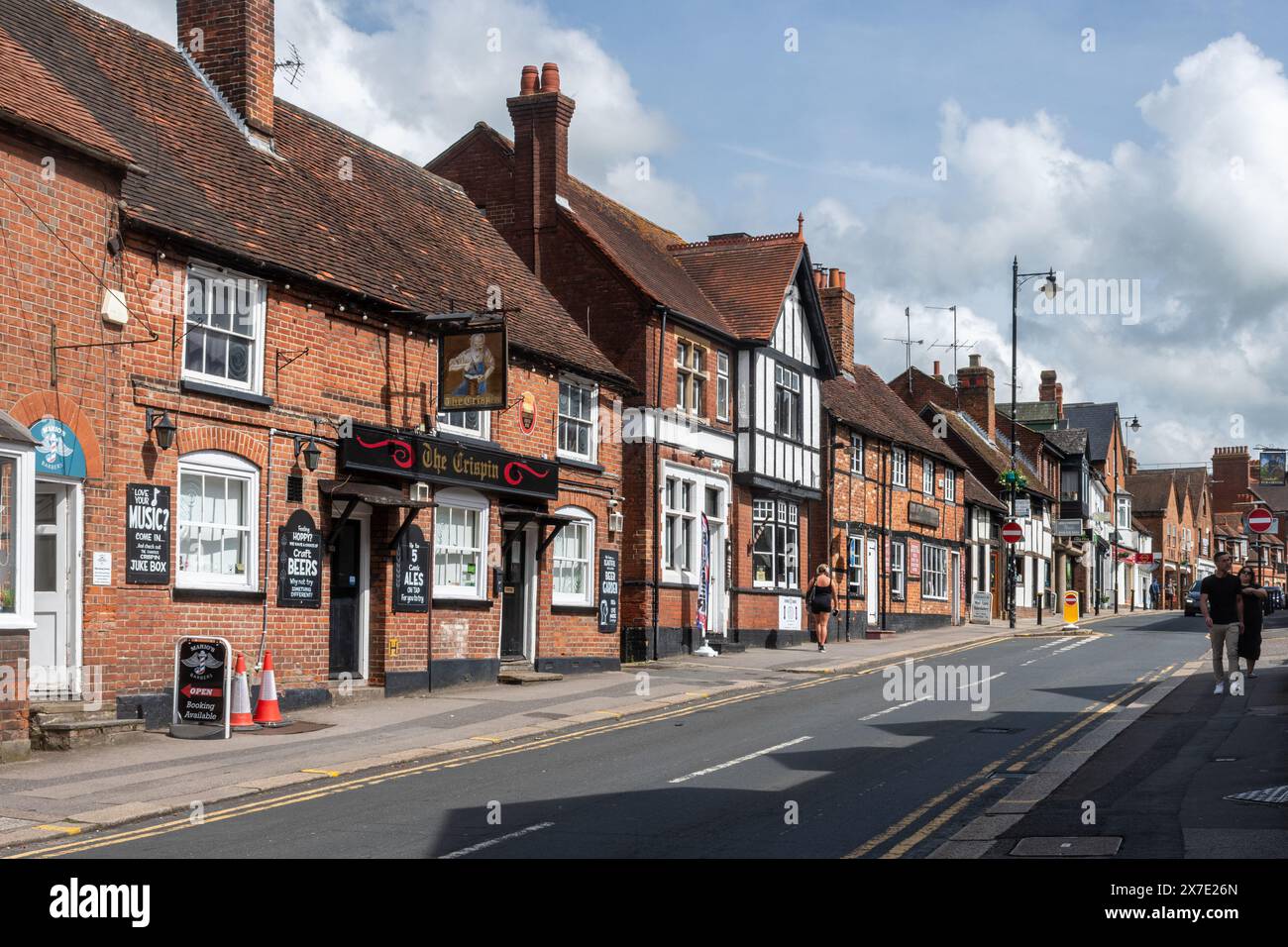 View along Denmark Street in Wokingham town centre, Berkshire, England ...