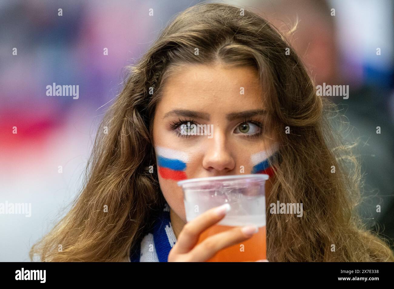 Ostrava, Czech Republic. 19th May, 2024. Fan of Slovakia during the ...