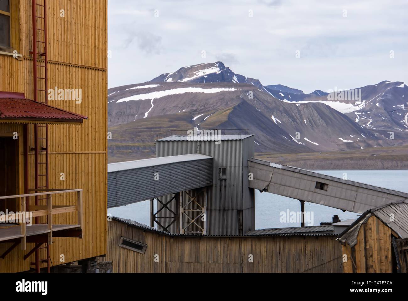 Russian coal mining outpost at Barentsburg Svalbard Stock Photo - Alamy