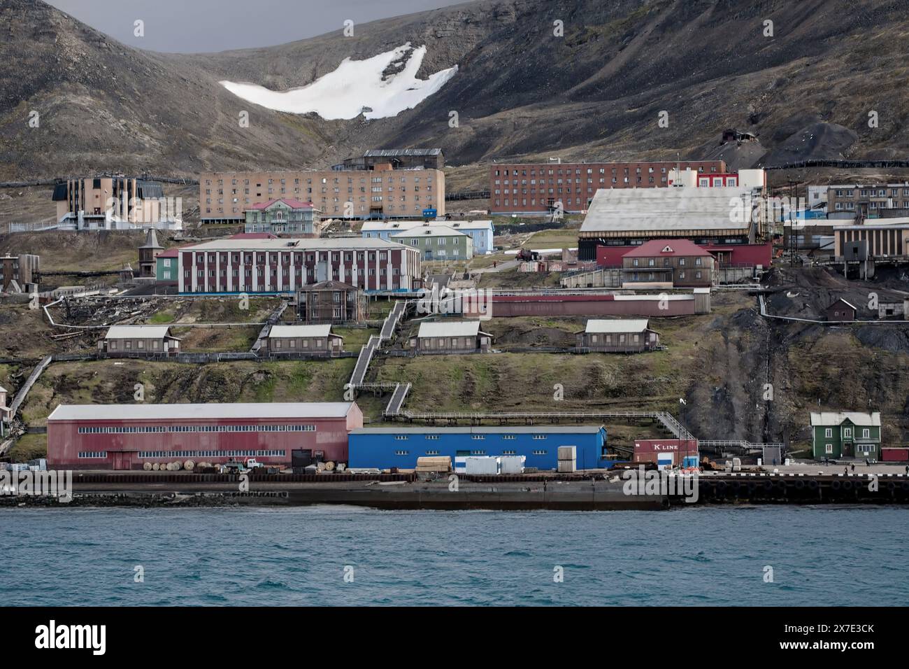 Russian coal mining outpost at Barentsburg Svalbard Stock Photo - Alamy