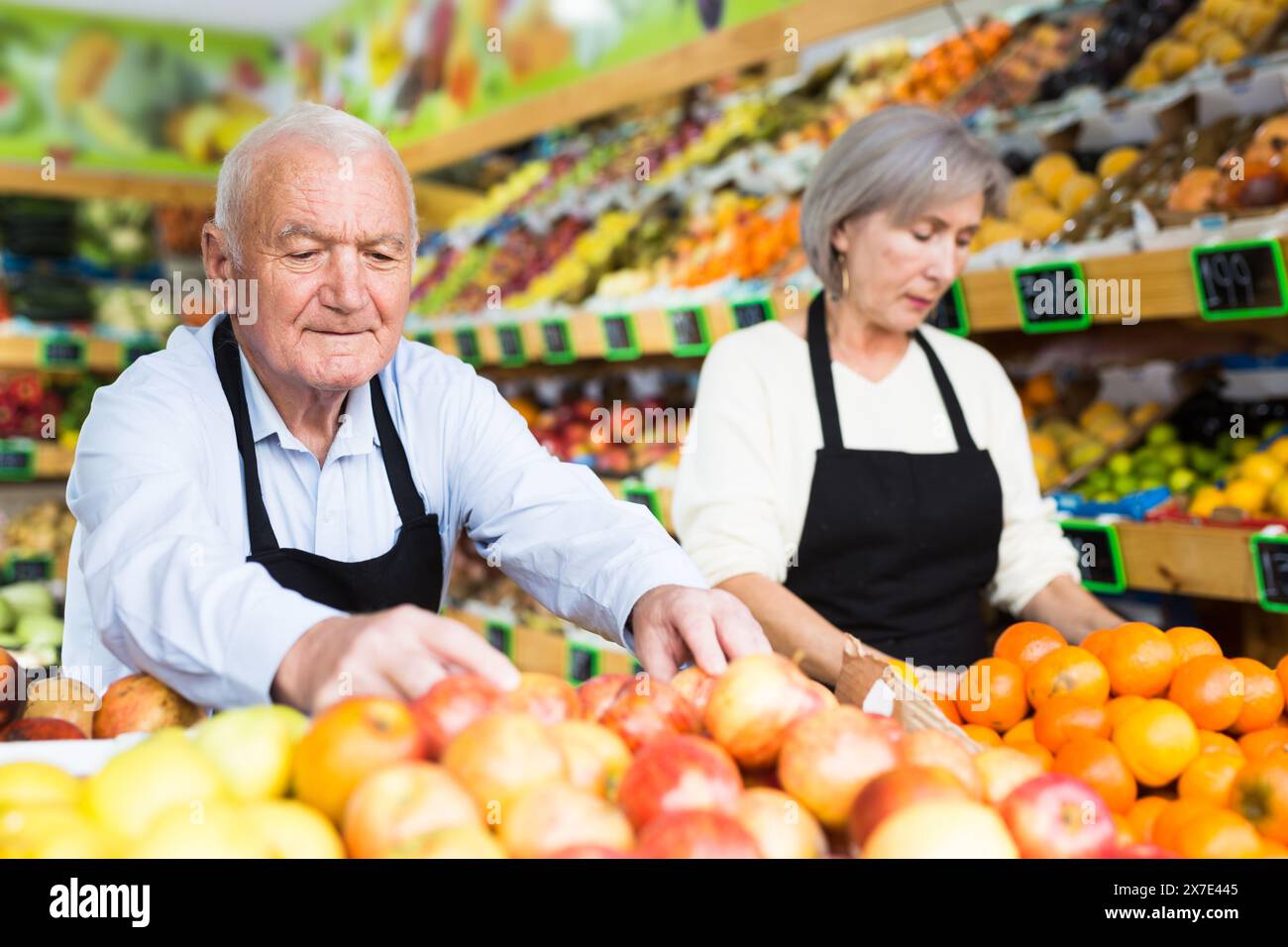 Male supermarket worker carries hi-res stock photography and images - Alamy