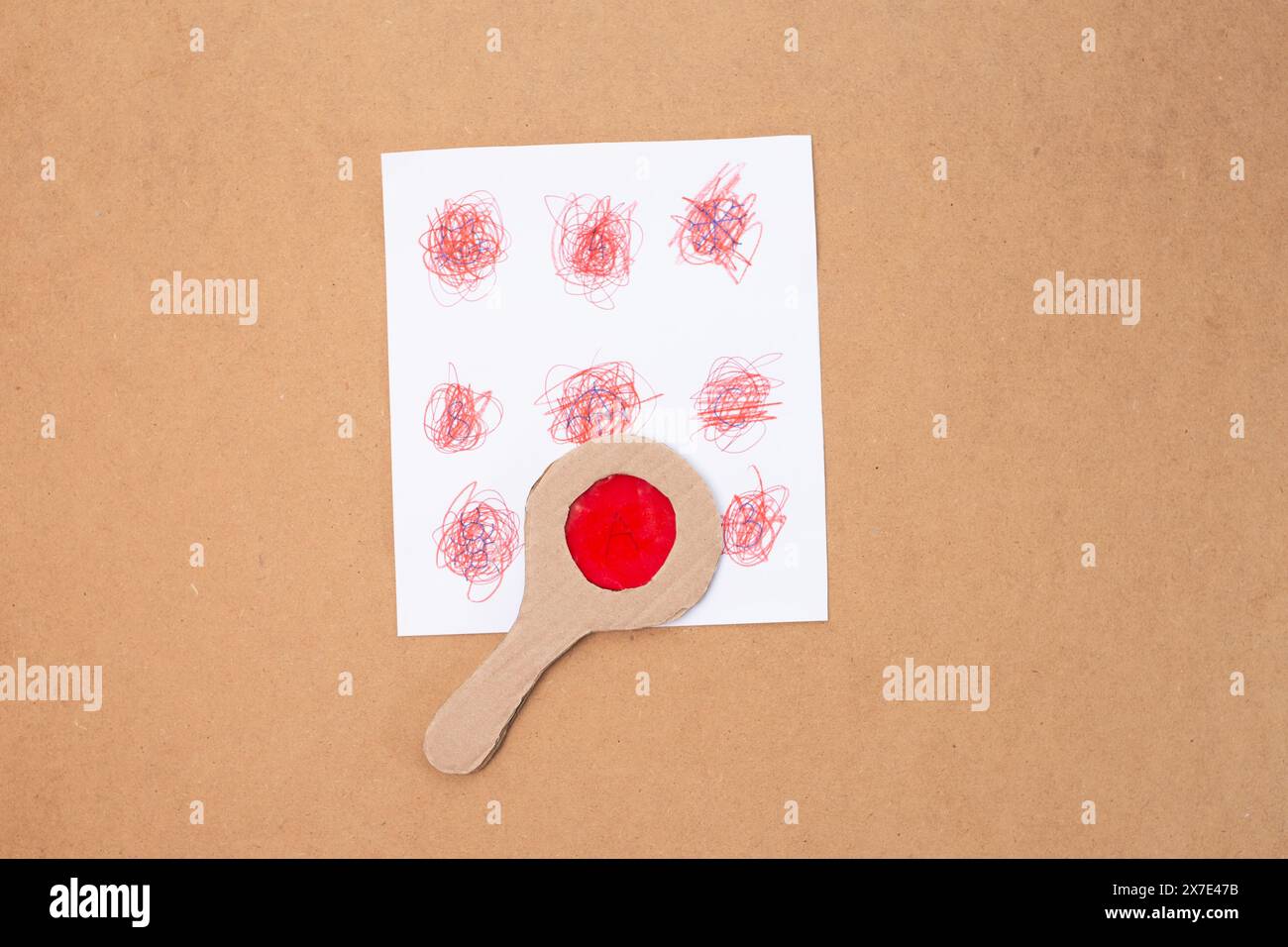 a cardboard magnifying glass craft for kids play, handmade loupe toy ...