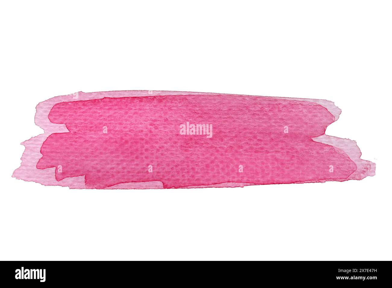 Abstract hand drawn pink watercolor spot isolated on white background ...