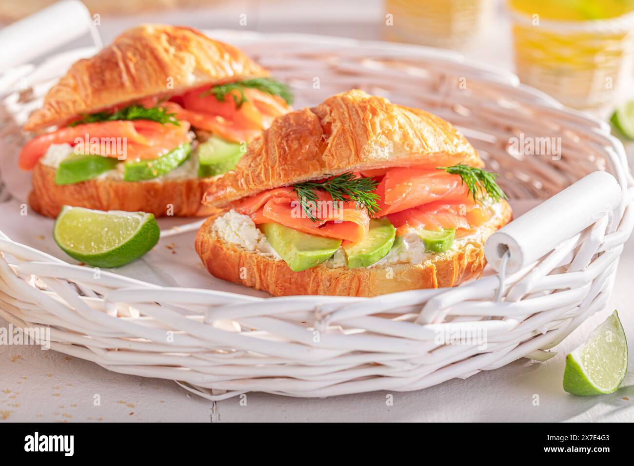 Golden and healthy french croissant made of puff pastry. Croissants ...