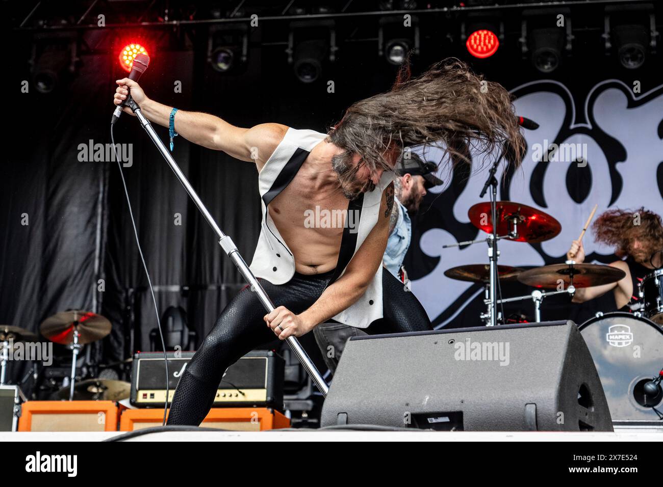Brandon Yeagley of Crobot performs during Sonic Temple Art and Music ...