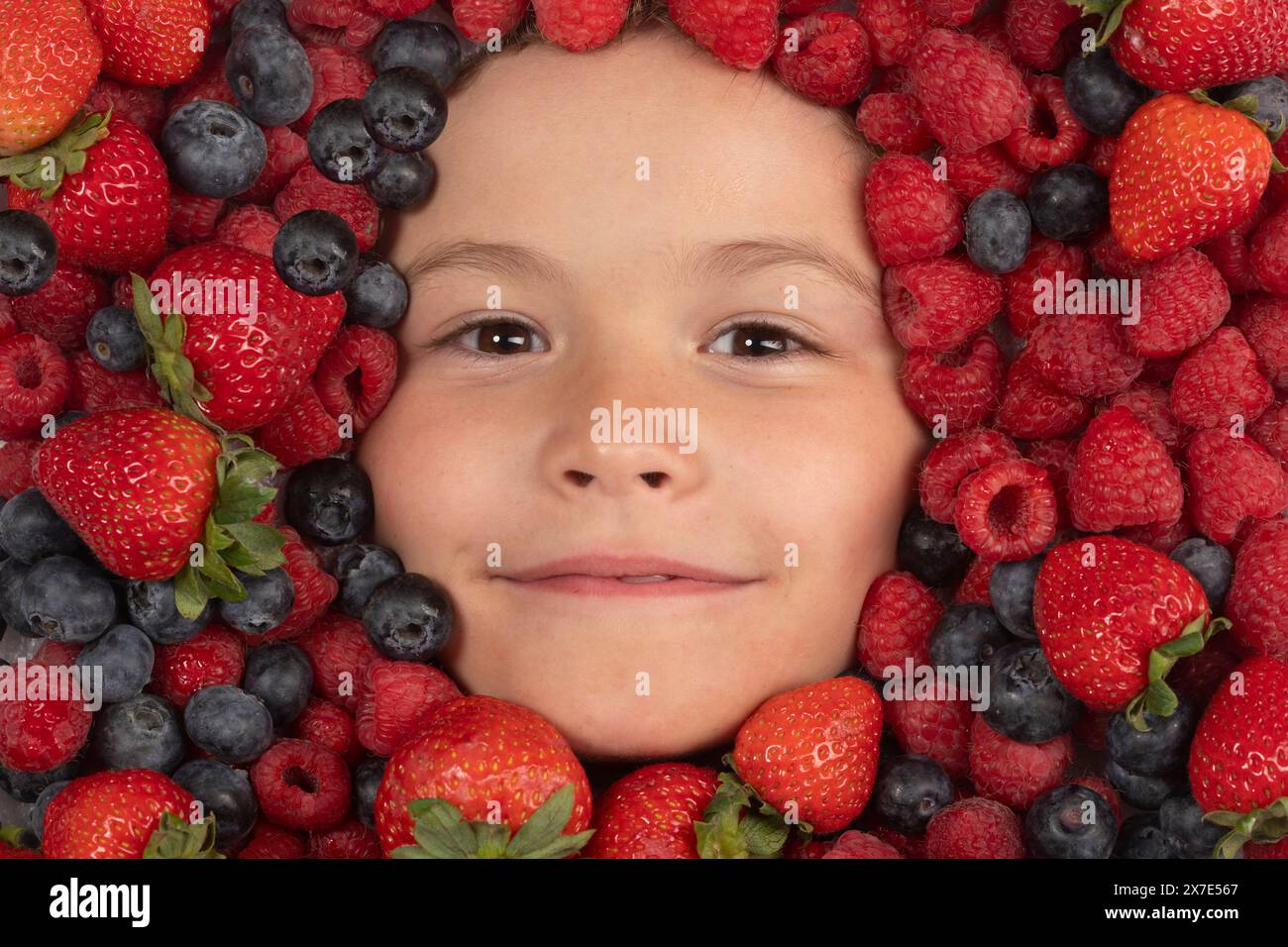 Berrie set. Mix of strawberry, blueberry, raspberry, blackberry ...