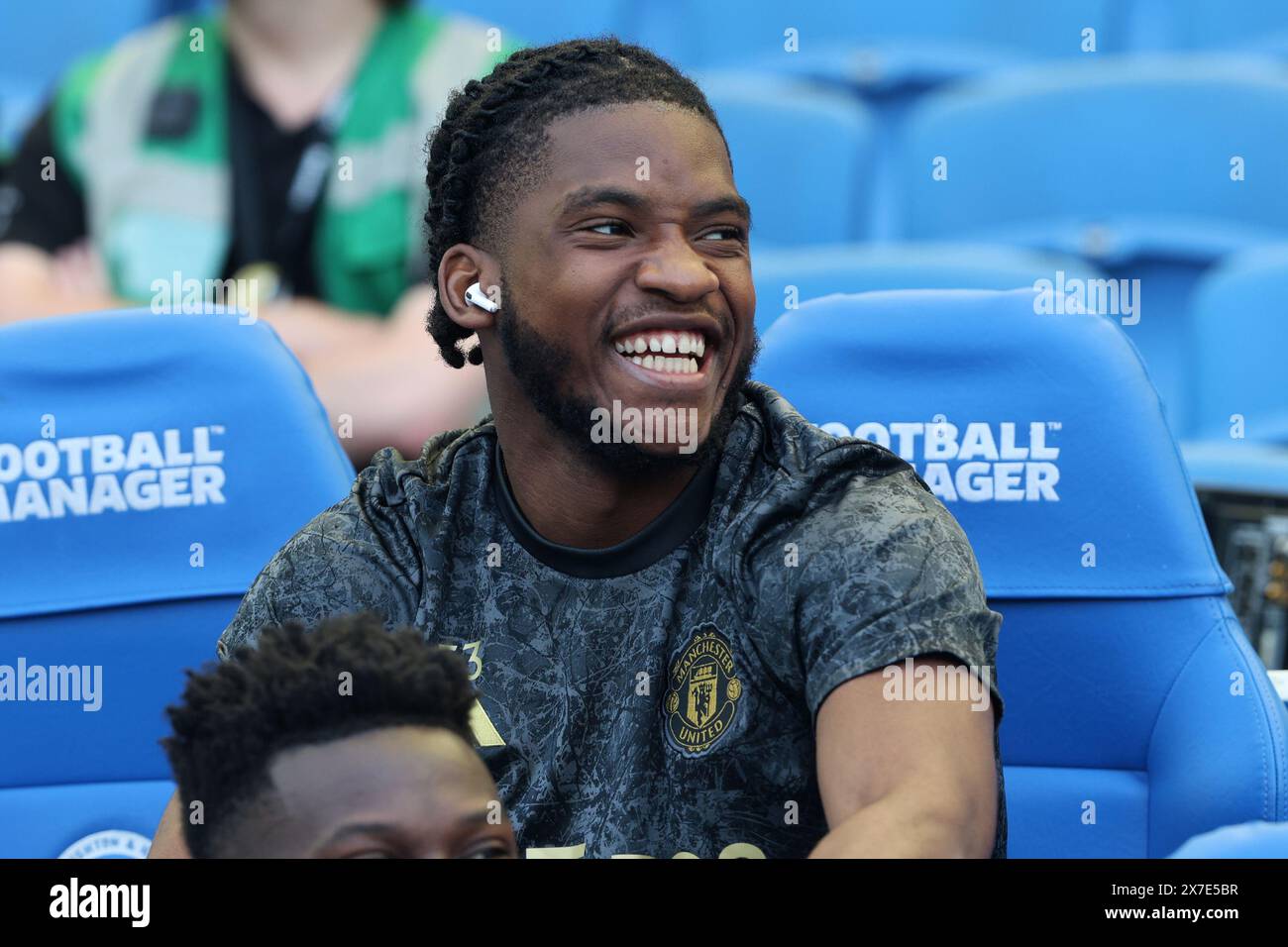 Willy Kambwala on the substitute's bench for Manchester United FC at ...